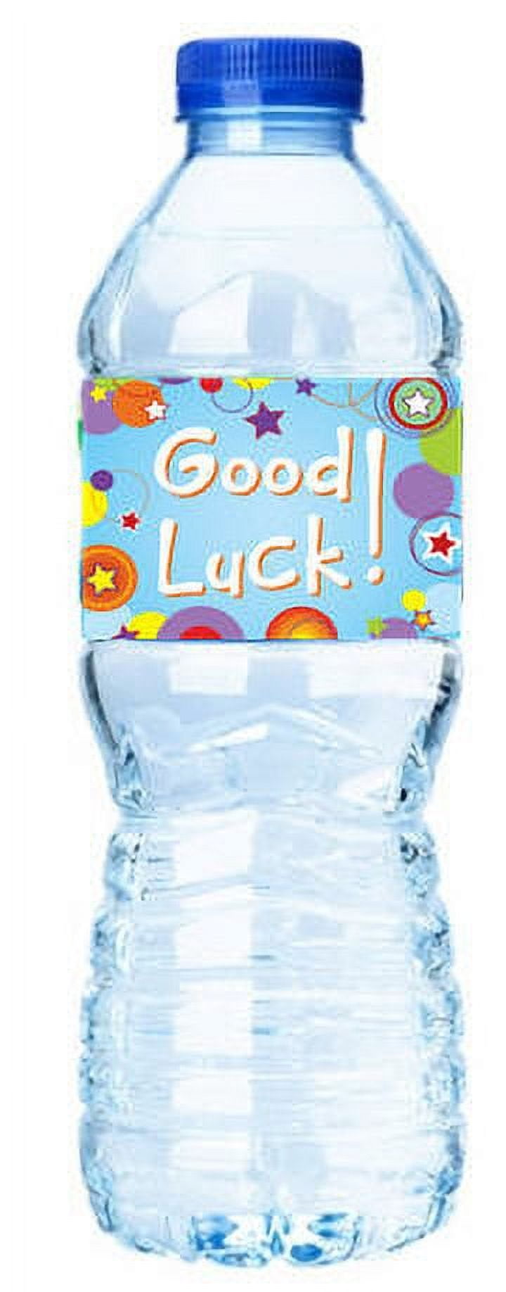 Good Luck-blue-Water Bottle Labels-12pack - Walmart.com