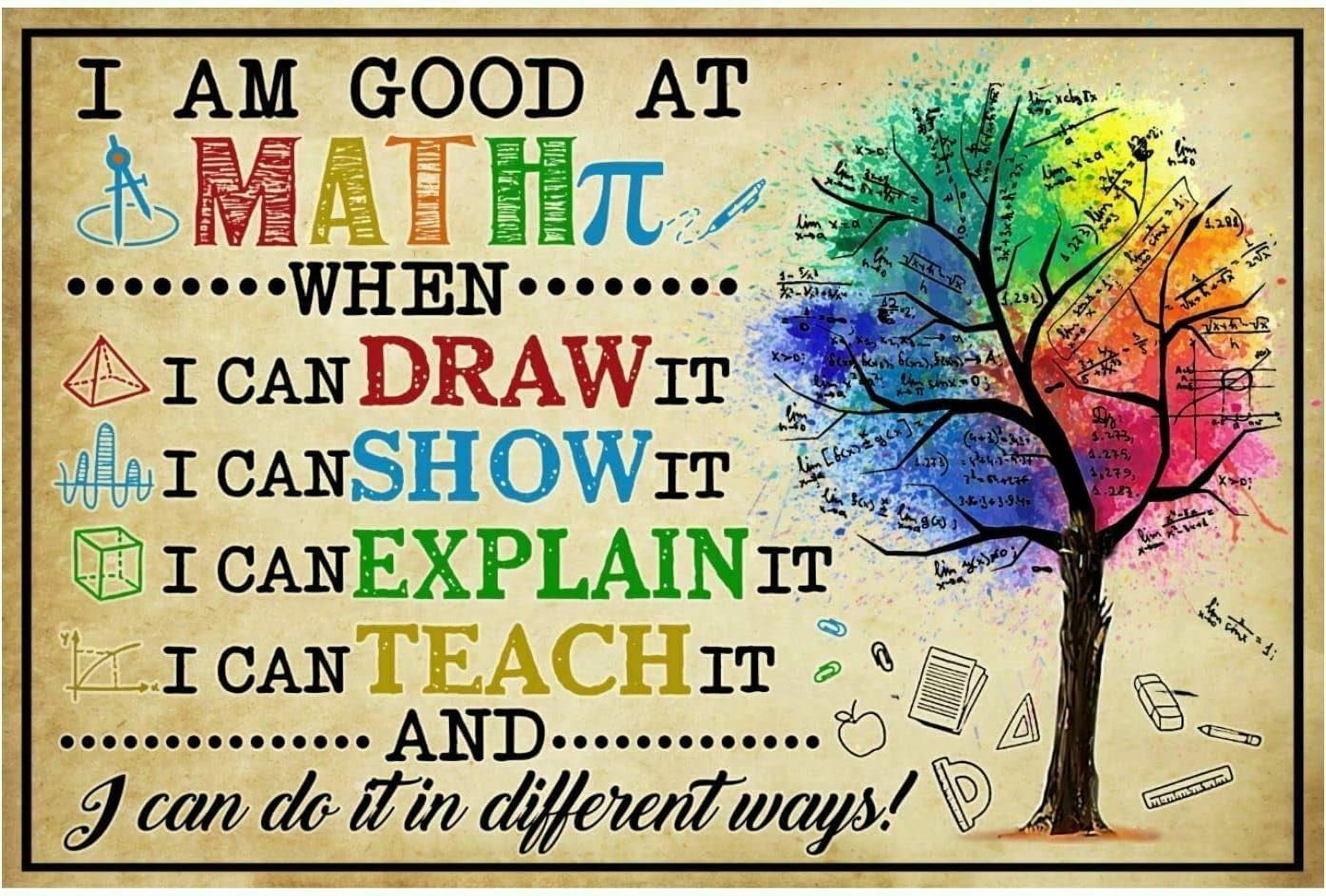 Good at Math Teacher Poster School Decorations for Teachers for ...