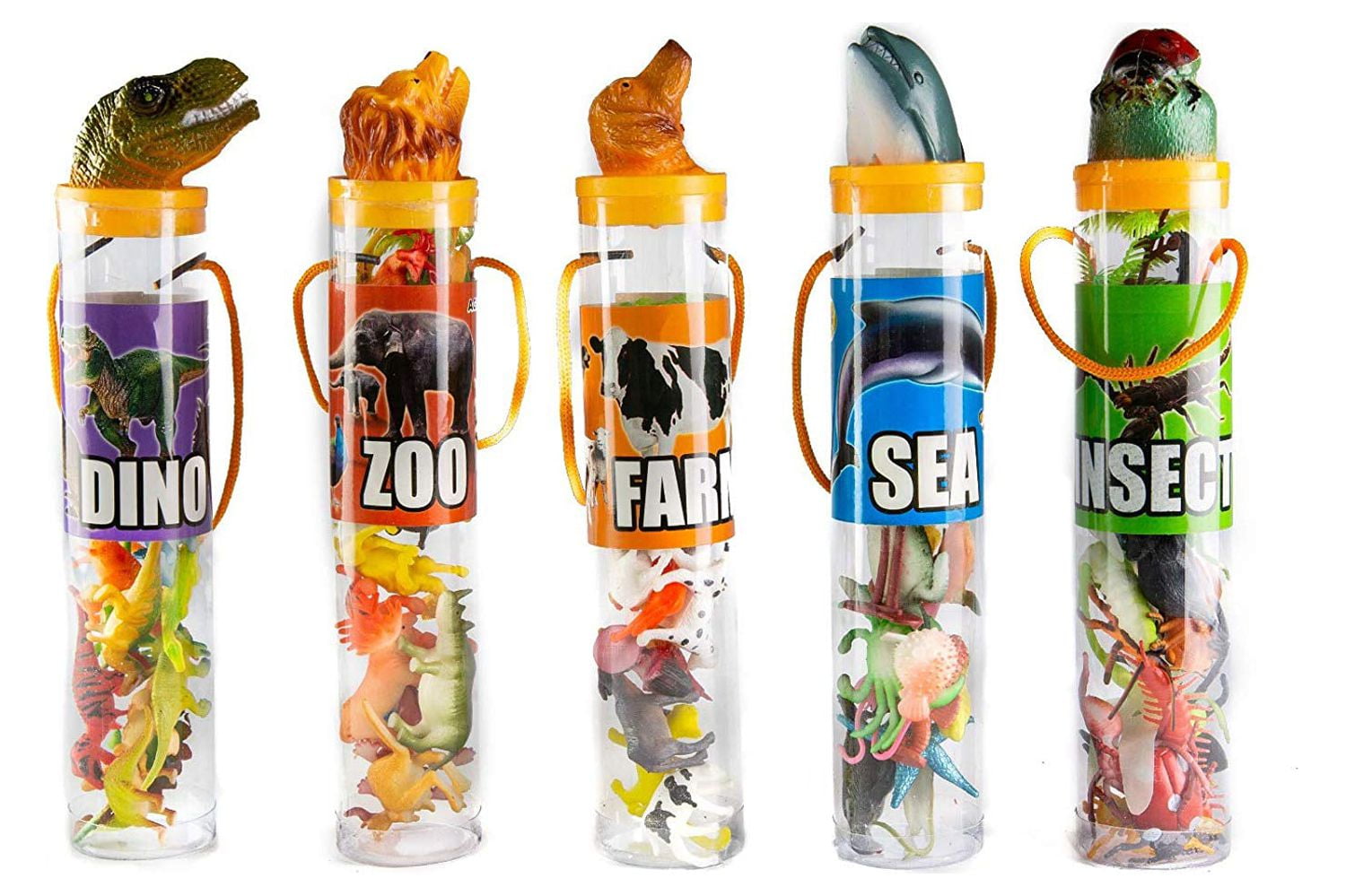 Kovot 69-Piece Mini Animal Toy Set | Zoo, Farm, Sea, Insect & Dinosaur ...