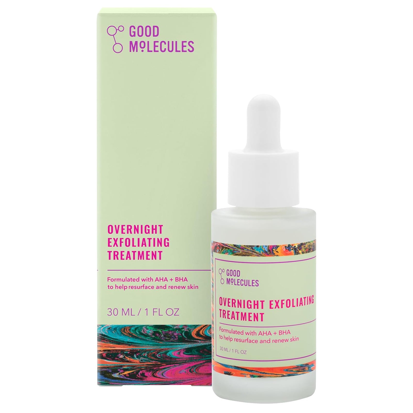 Good Molecules Overnight Exfoliating Treatment - Facial Exfoliant with ...