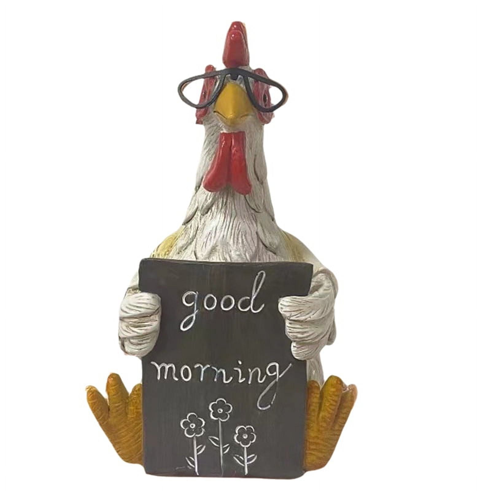 Good Morning Chicken Statue, Sitting and Lying Chicken Statue, Chicken ...