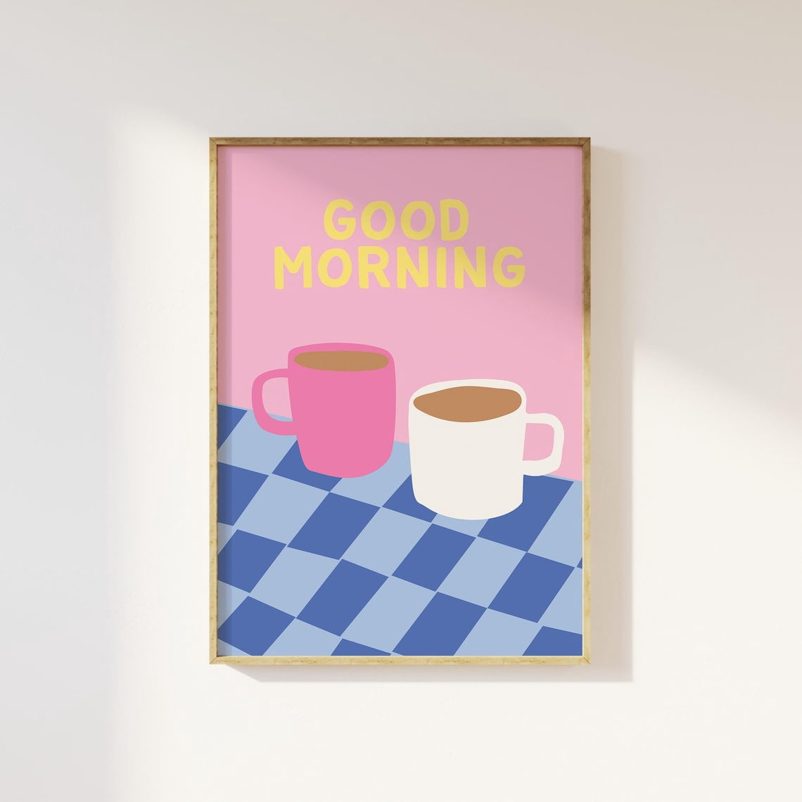 Good Morning Coffee Poster Cute Bar Decor Trendy Kitchen Espresso Wall ...