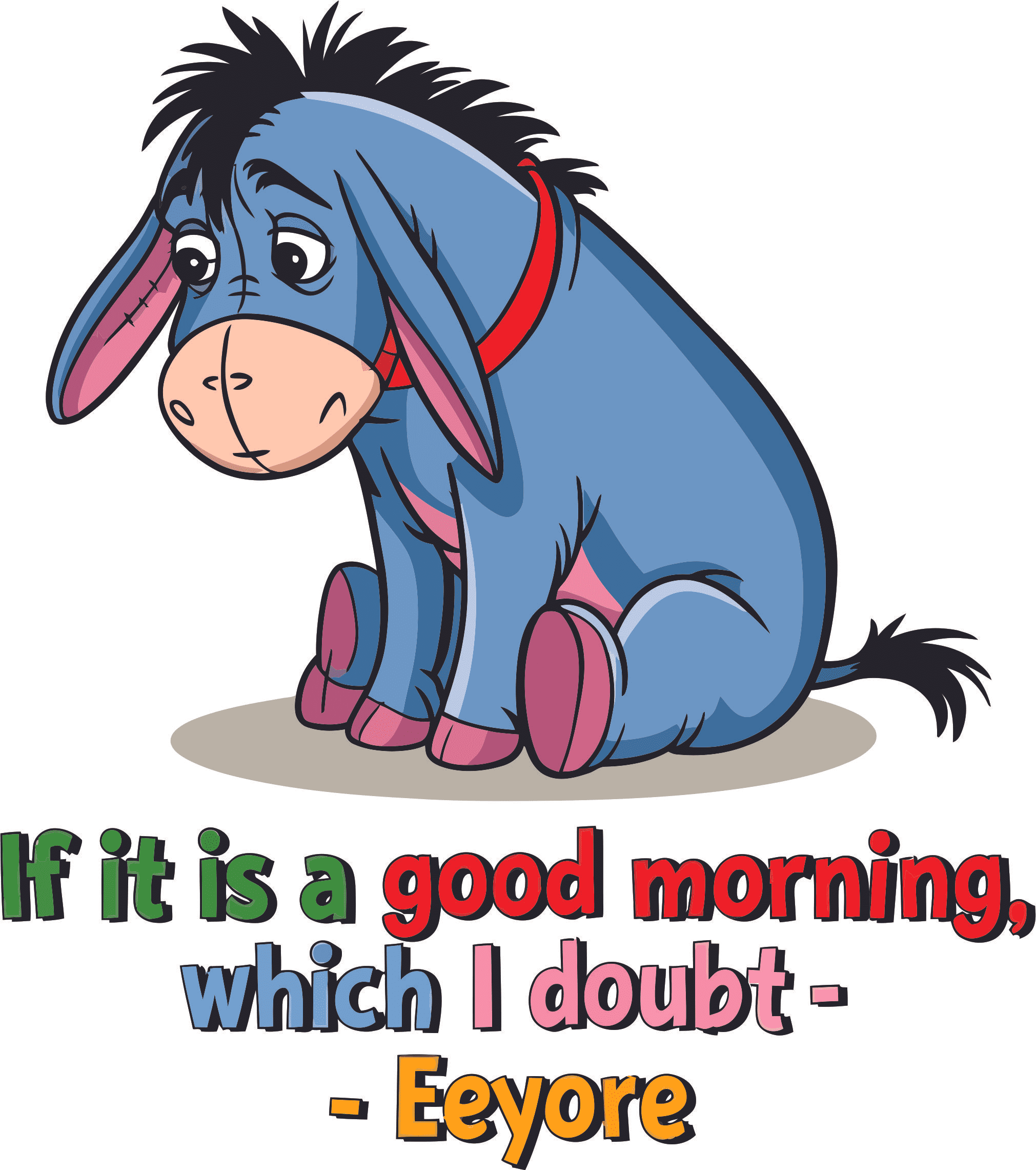 Good Morning Donkey Cartoon Character Funny Quote Television Children ...