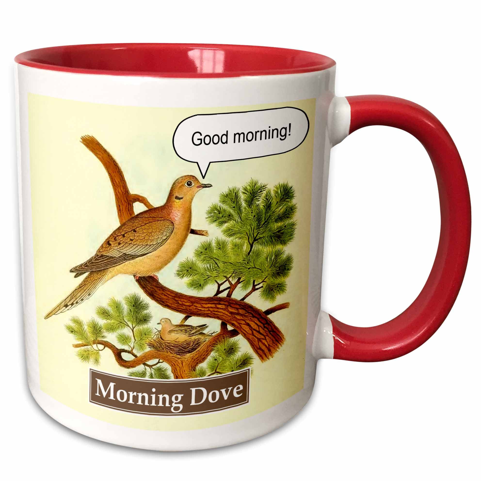3drose, Good Morning - Funny Mourning Dove Pun - Bird Humor Play on ...