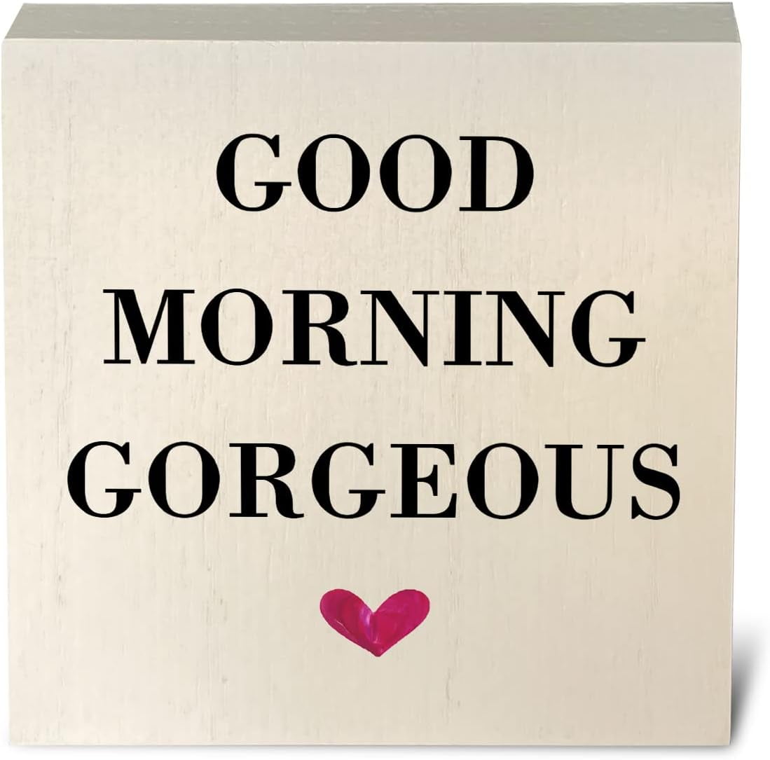Good Morning Gorgeous Artwork Wood Box Sign Rustic Farmhouse Style Wood ...