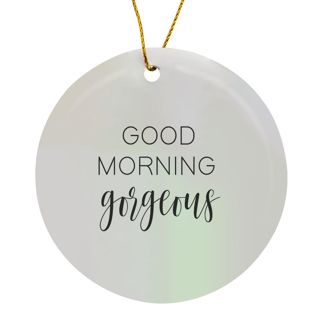 3drose, Good Morning Gorgeous. Black Lettering on White Background ...