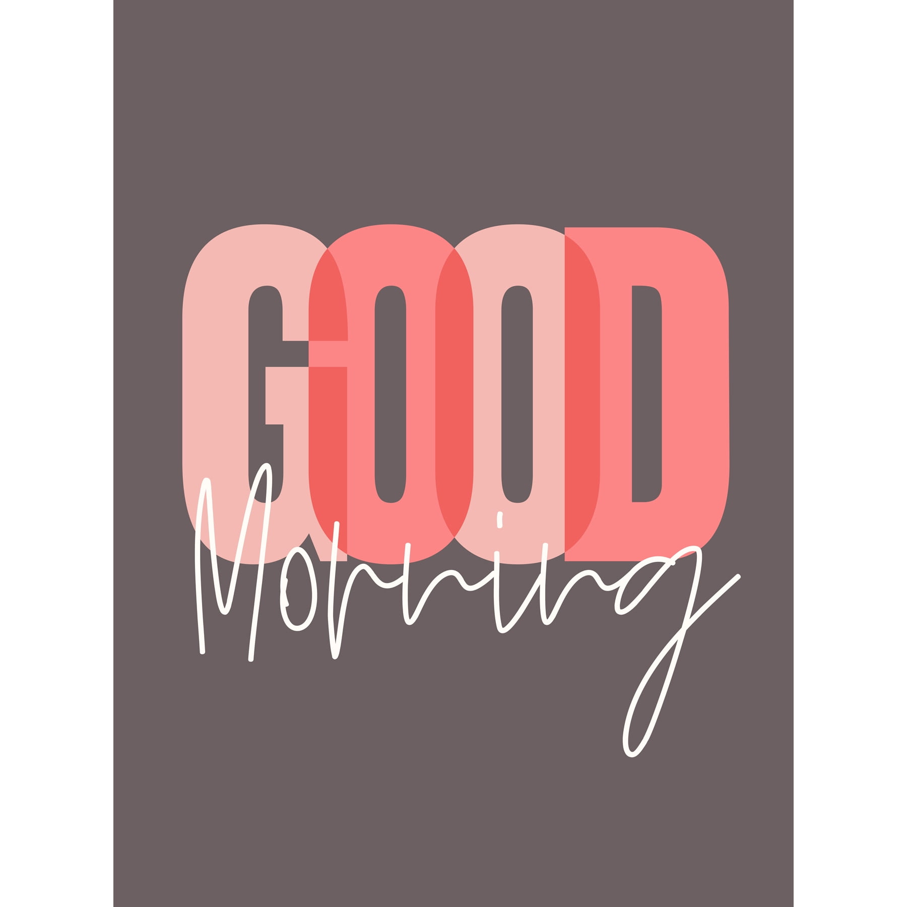 Good Morning Positivity Typography Extra Large XL Wall Art Poster Print ...