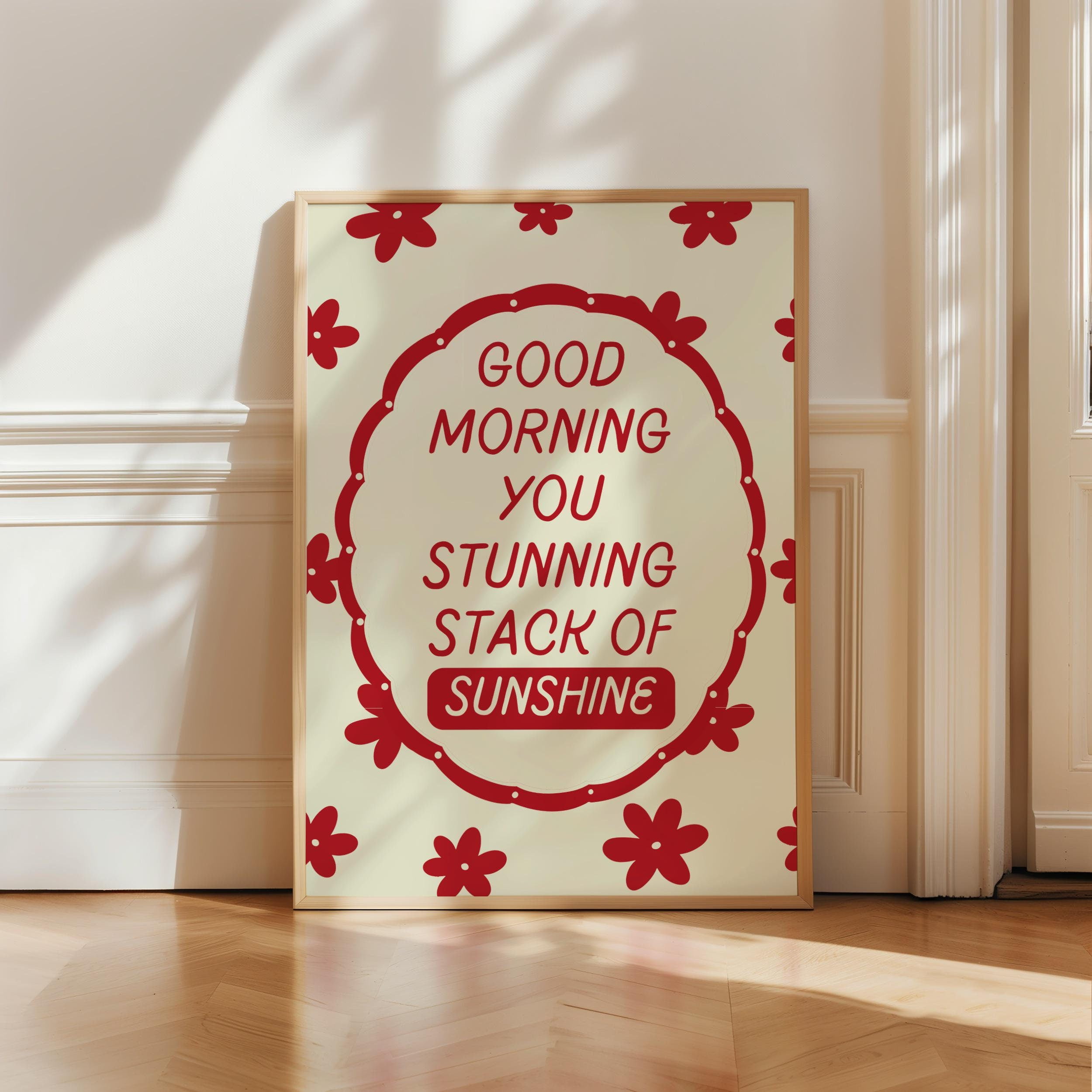 Good Morning Print • Funny Coquette Motivational Poster • Positive ...
