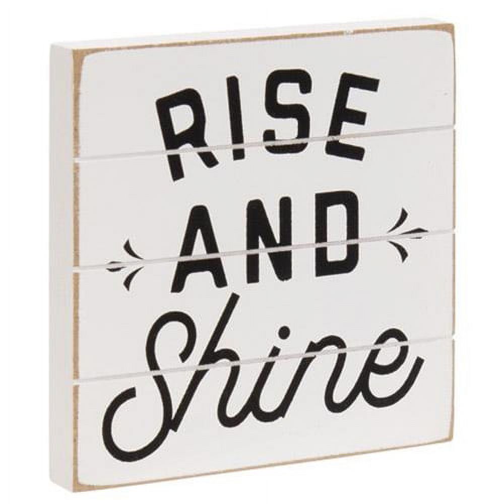Good Morning Shiplap Block Sign 3 Asstd. (Pack of 4) - Walmart.com