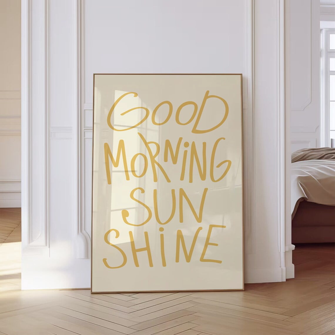 Good Morning Sunshine Print, Trendy Poster, Home Decor, College Bedroom ...