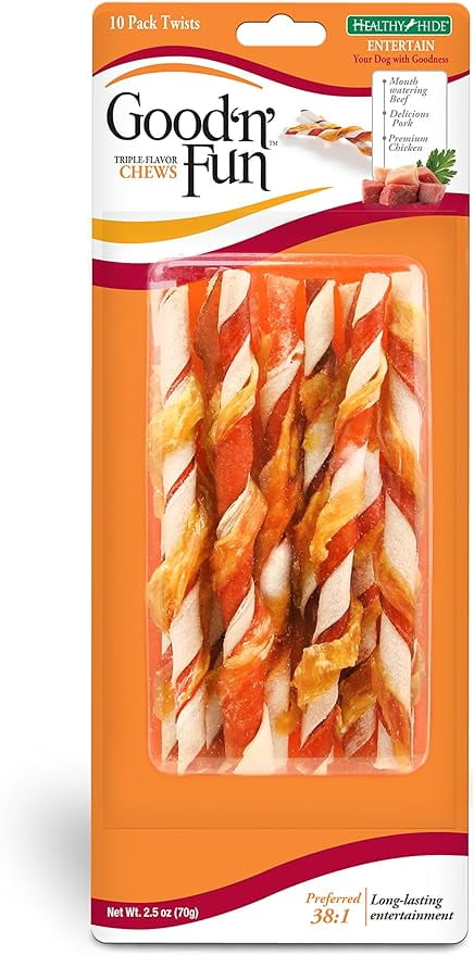 Good 'N' Fun Dog Treats, Tripe Flavor Twists, 10 Ea, 3 Pack - Walmart.com