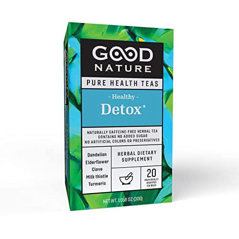Good Nature Healthy Detox Tea, 1.058 OZ, 20 Individually Wrapped Tea ...