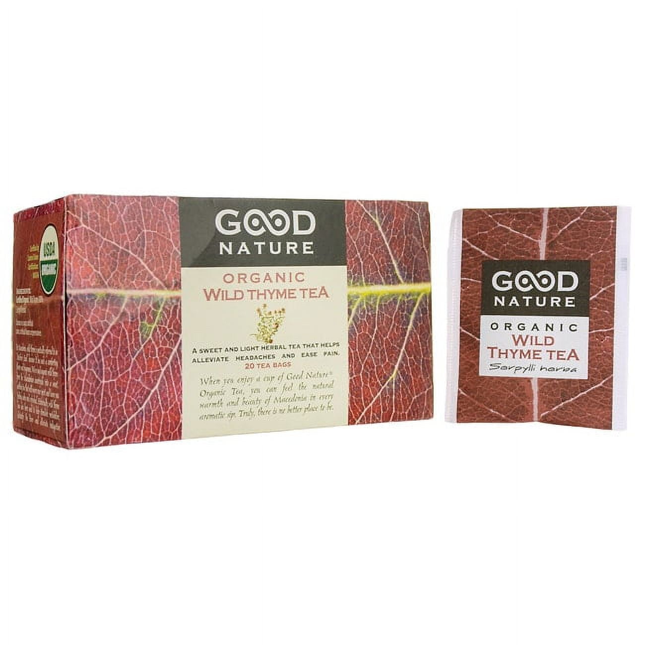 Good Nature Organic Wild Thyme Tea, Sweet and Soothing, 20 Bag(s ...