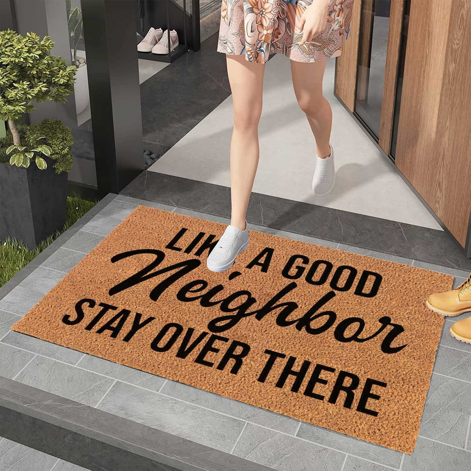 Good Neighbor Carpet G, Funny Words Welcome Doormat Entryway Front ...