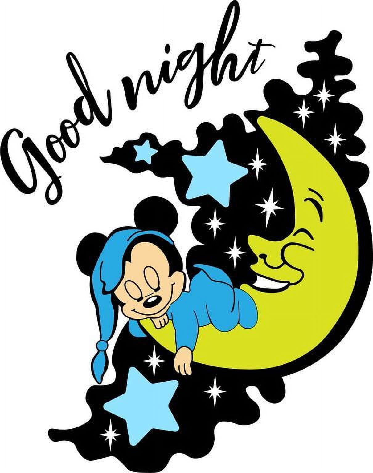 Design with Vinyl Good Night Baby Cartoon Character Wall Art Decal And ...