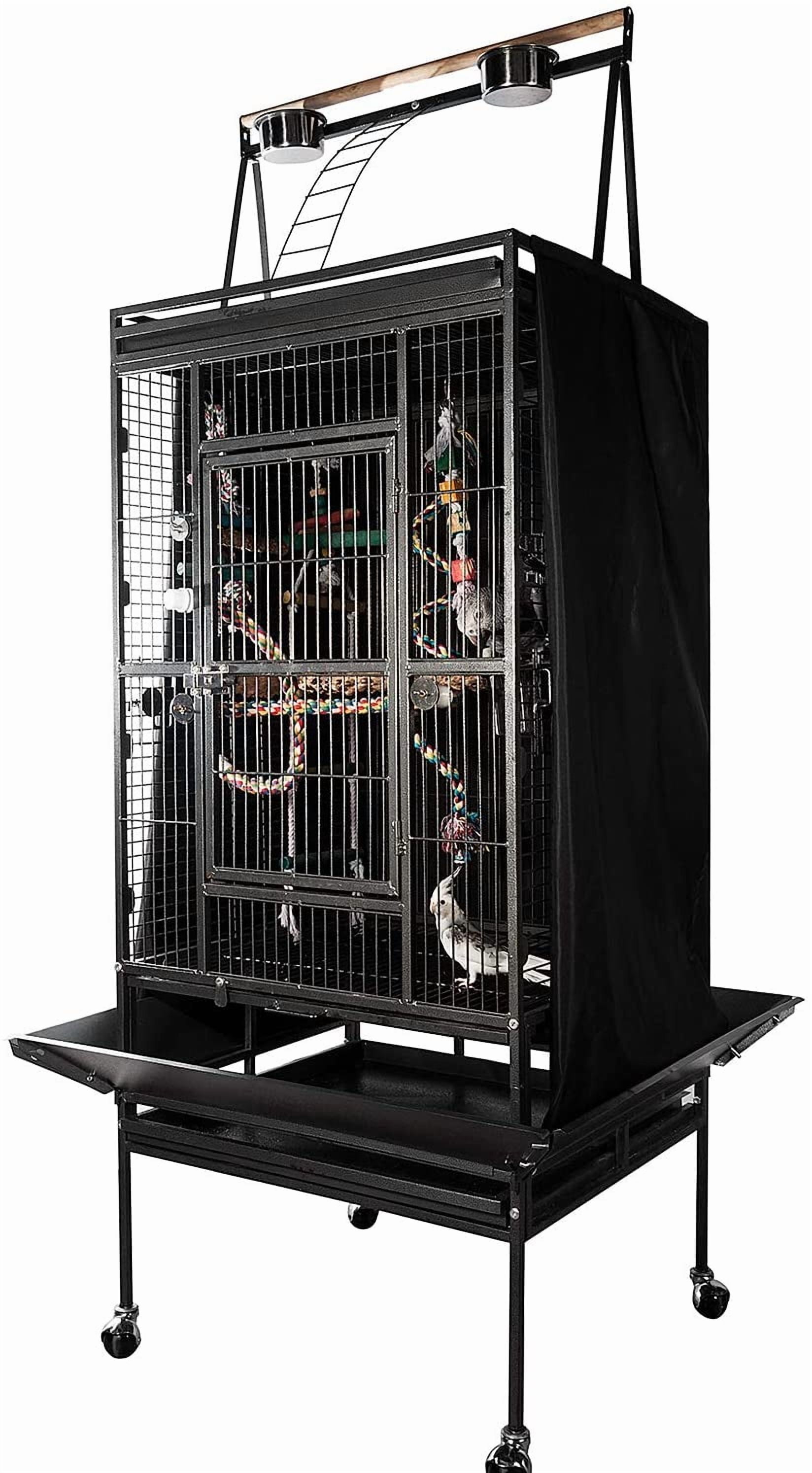 Good Night Bird Cage Cover for Large Bird Cage with Play Top (Patented ...
