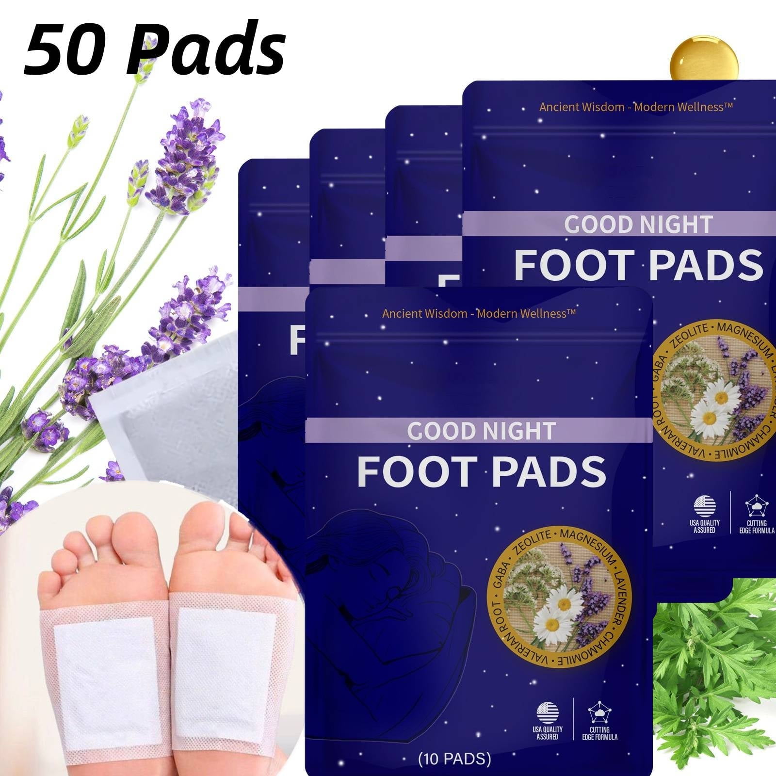 Good Night Foot Pads with Lavender, Better Sl_eep & Foot Care (40PCS ...