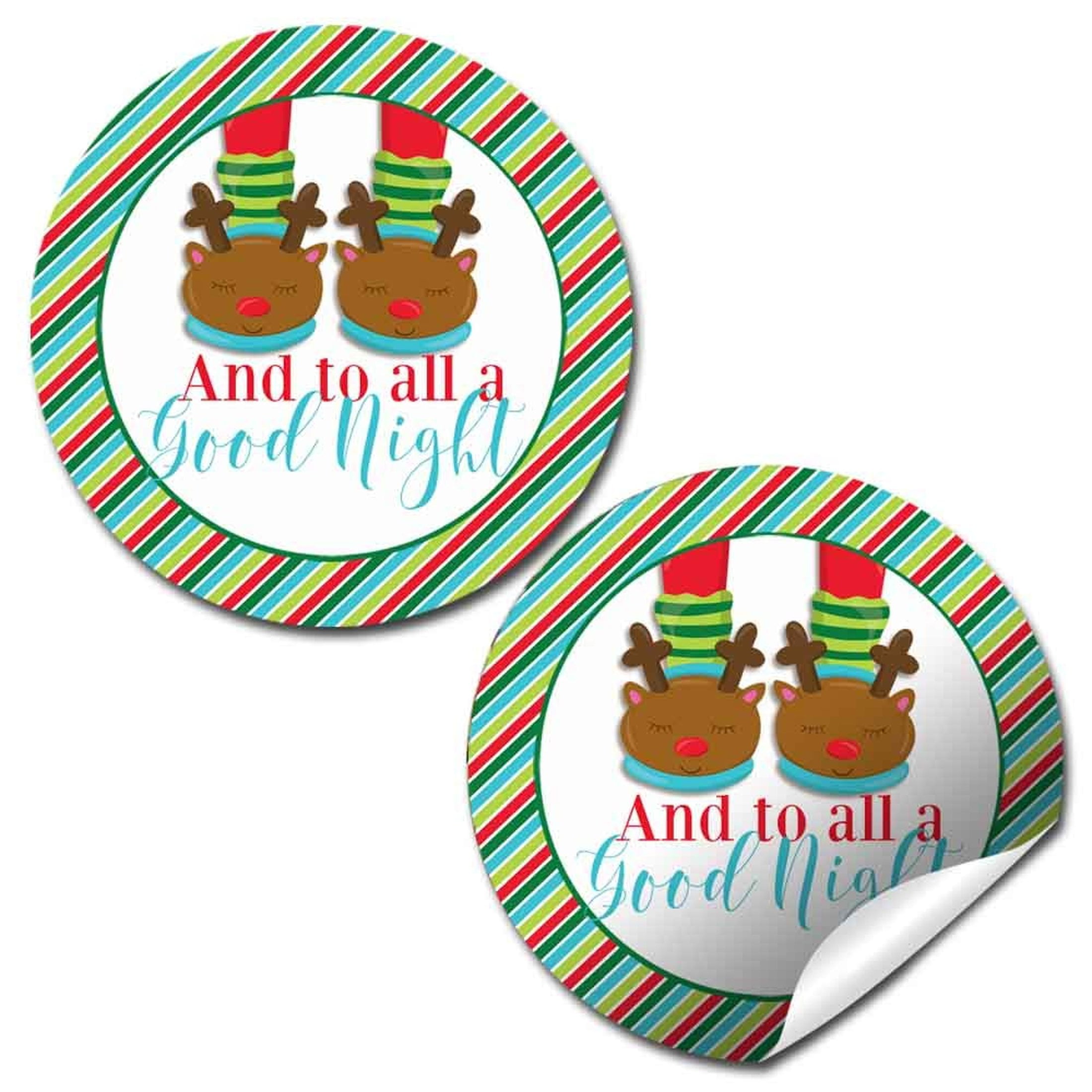 Good Night Gratitude Stickers - 40 Circle Labels for Party Favors ...