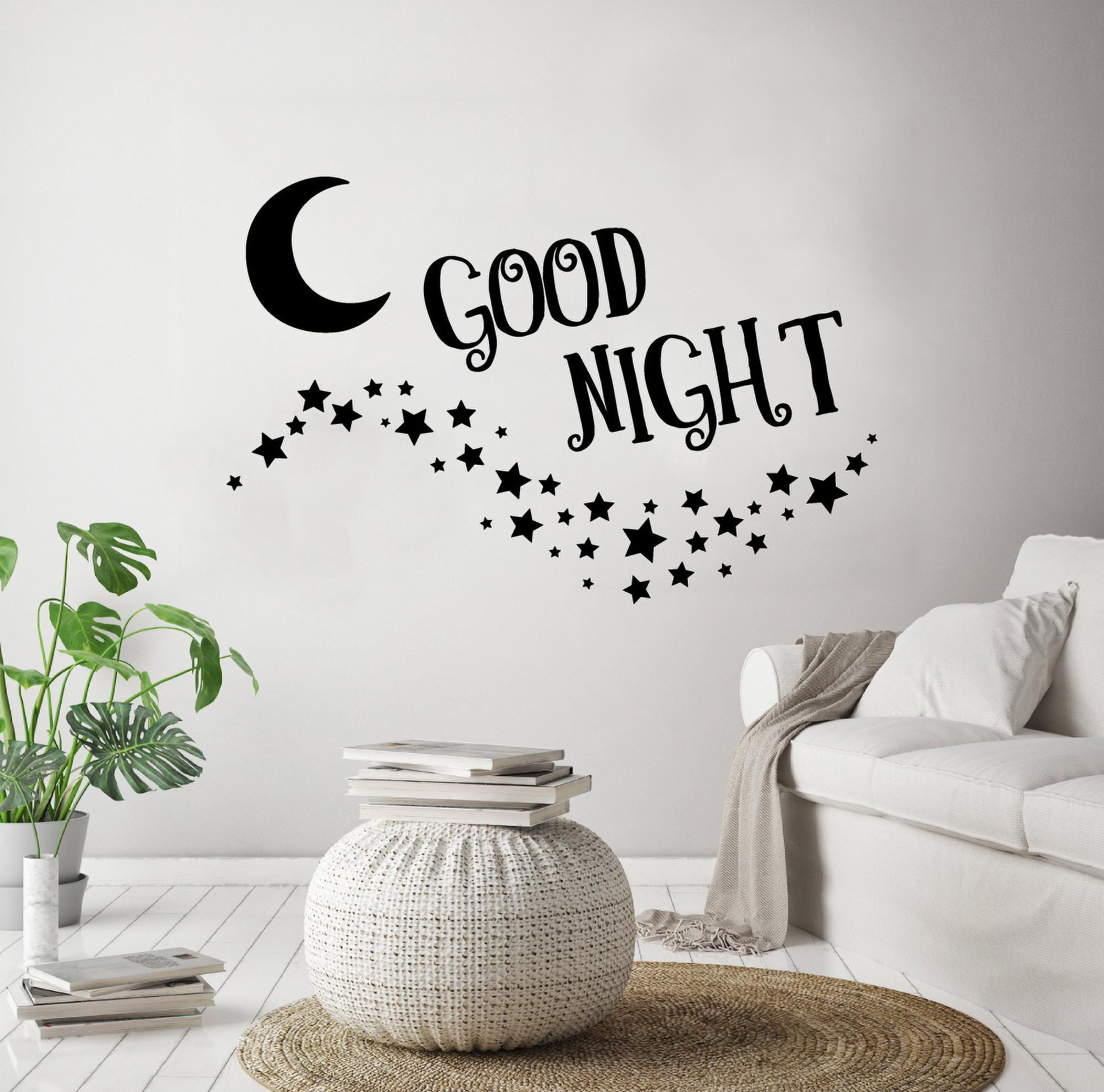 Good Night Moon Stars Vinyl Wall Decal Wall Art Wall Sticker Decoration ...