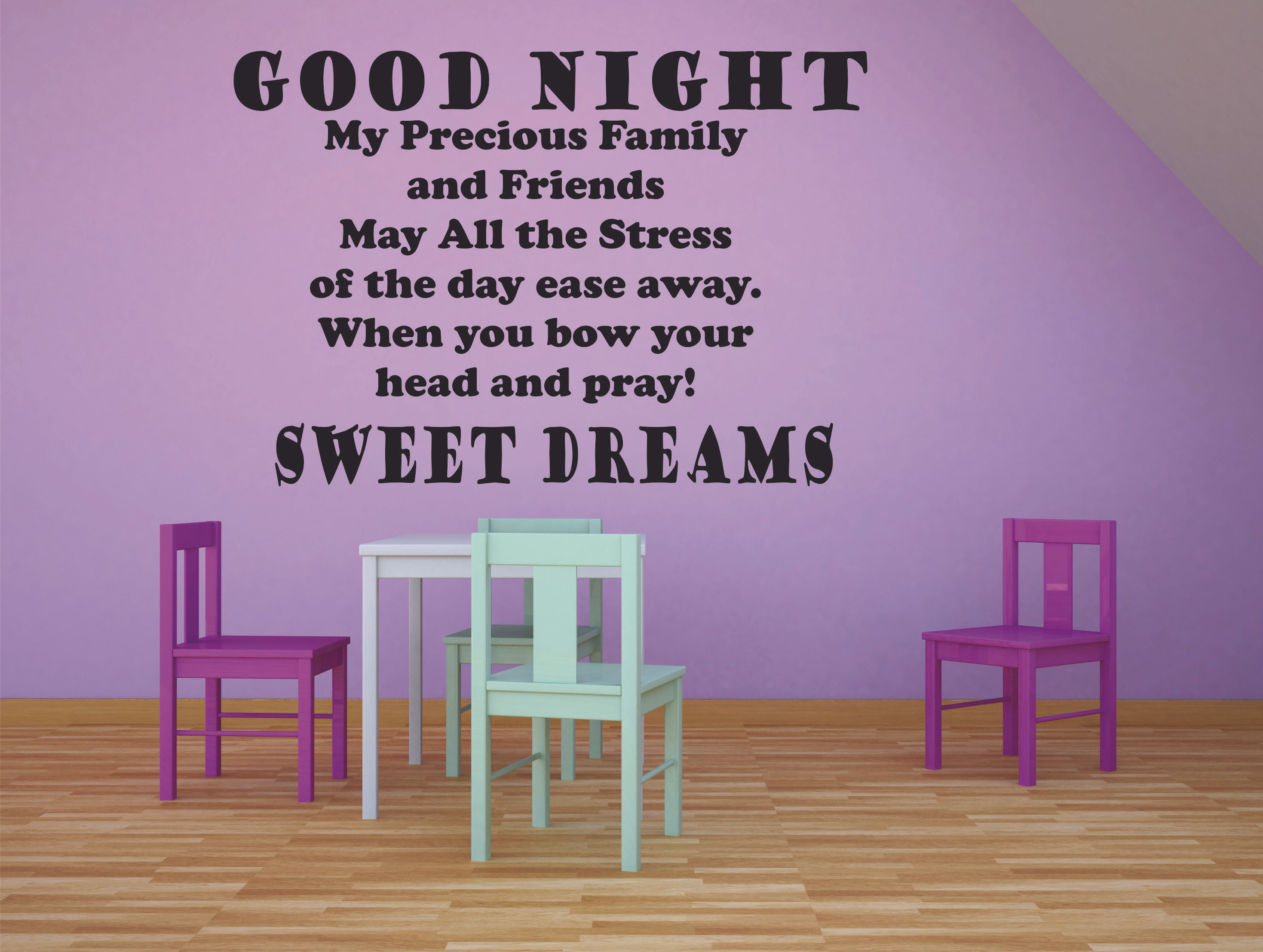 Good Night My Precious Sweet Dreams Quotes Sleep Quote Wall Decal Vinyl ...