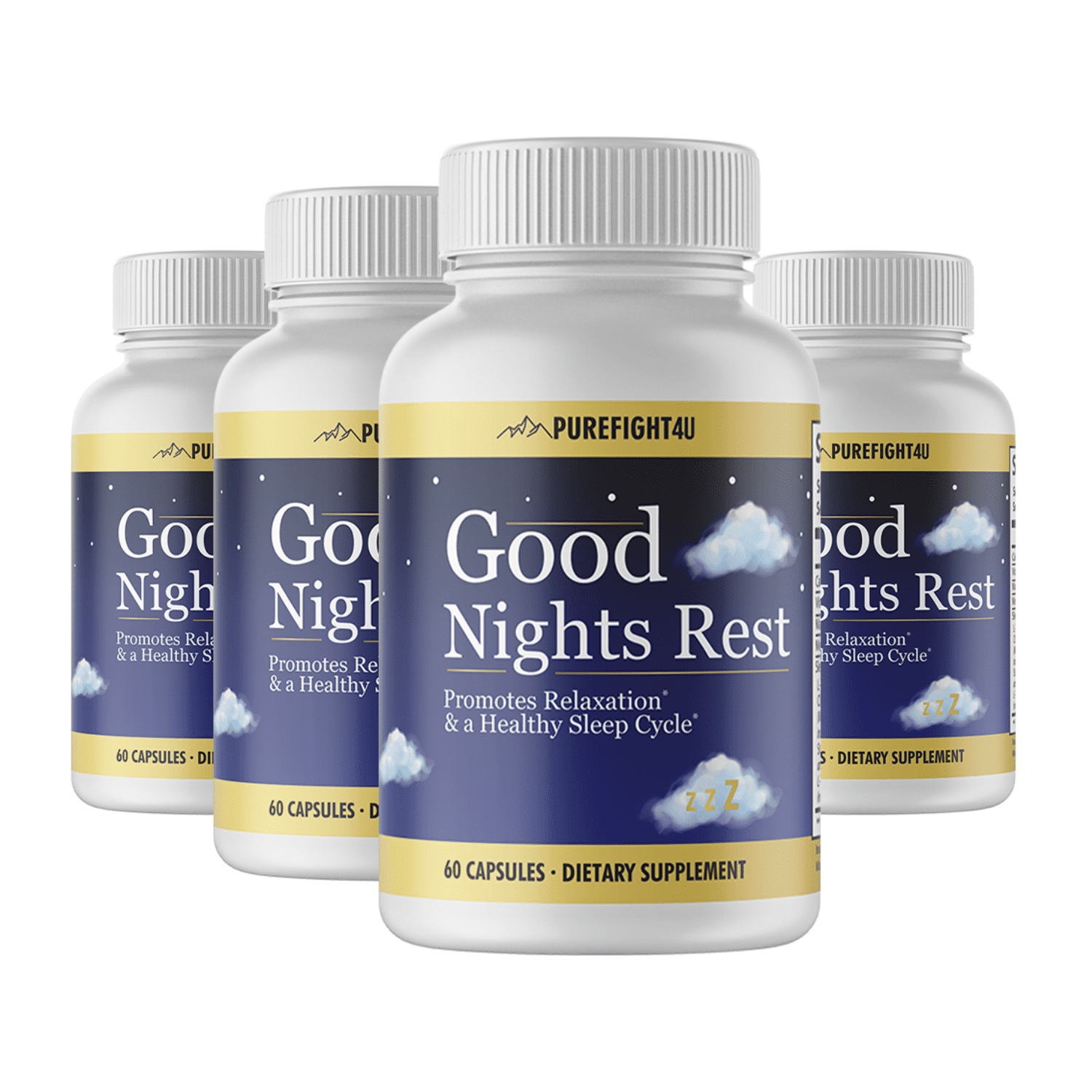 Good Night Rest Promotes Relaxation & Healthy Sleep Cycle-4 Bottles-240 ...
