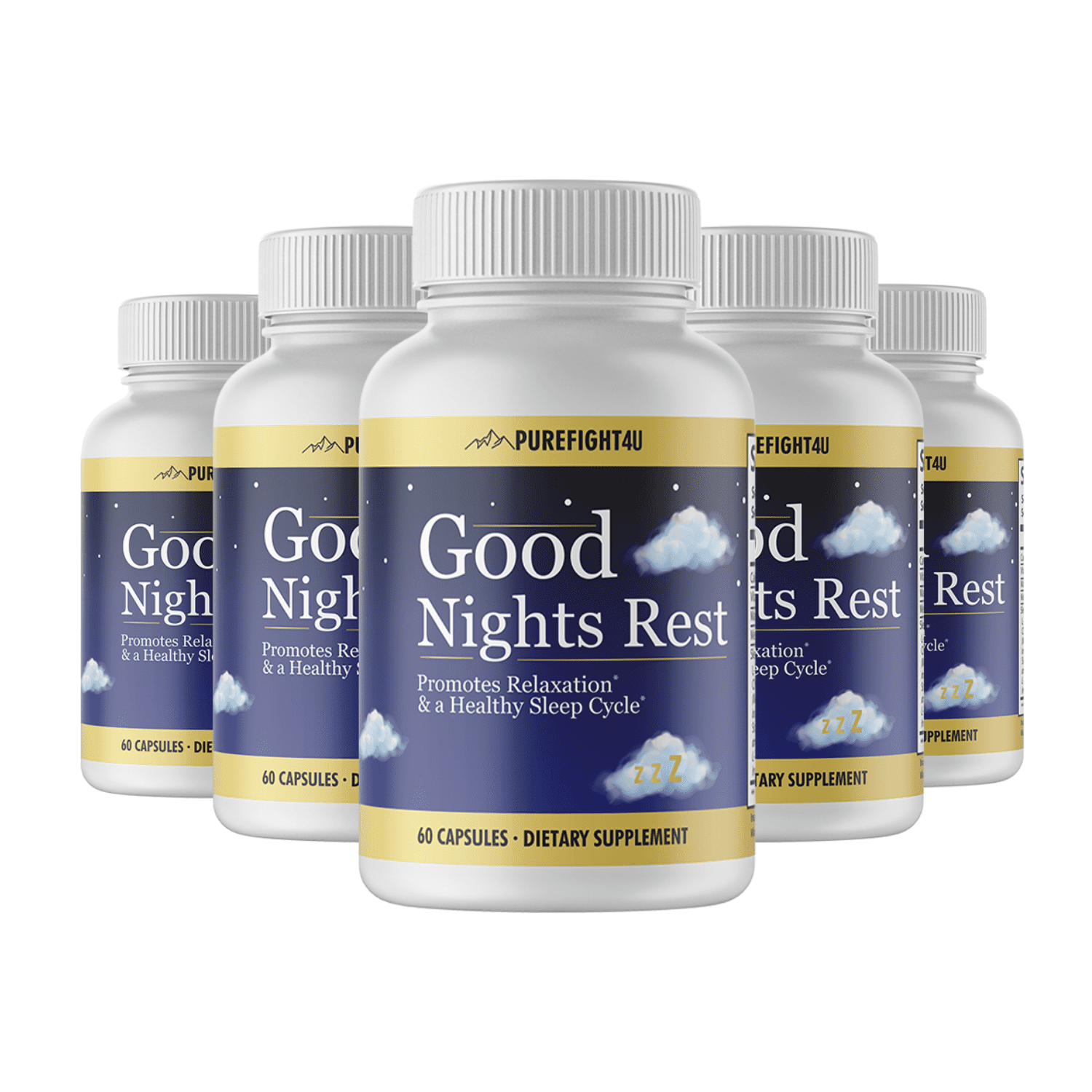 Good Night Rest Promotes Relaxation & Healthy Sleep Cycle-5 Bottles-300 ...