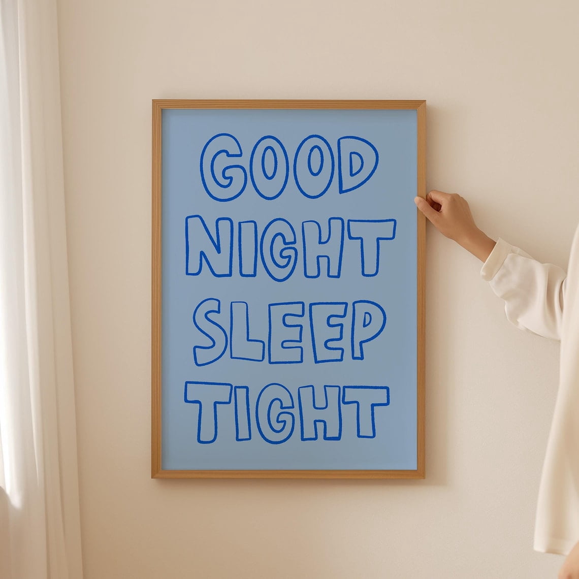 Good Night Sleep Tight Print, Mid Century Print, Bauhaus Print, Trendy ...
