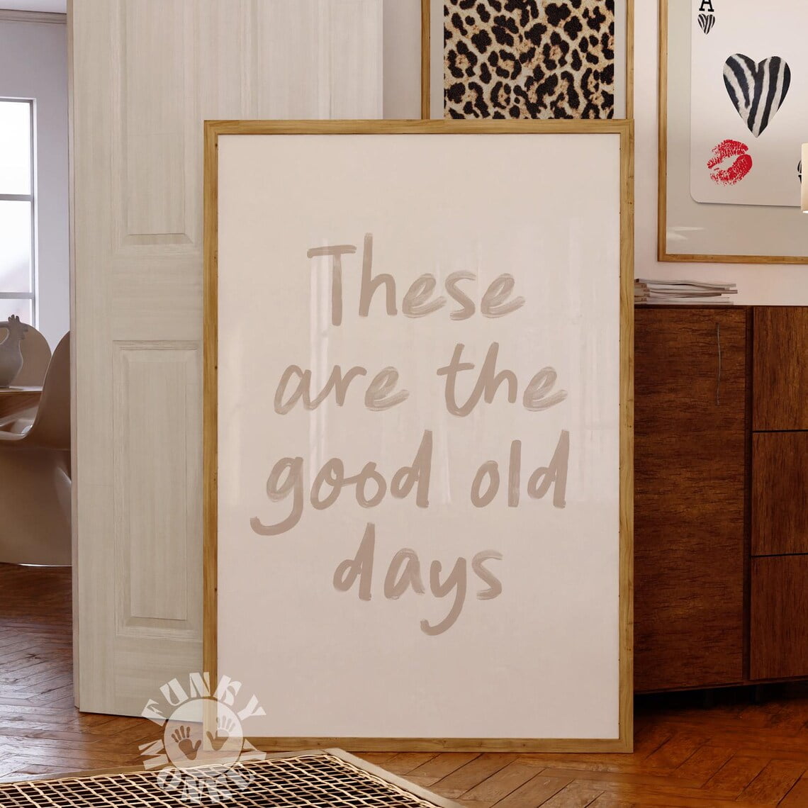 Good Old Days Neutral Wall Art Print, Trendy Digital Print, Retro ...