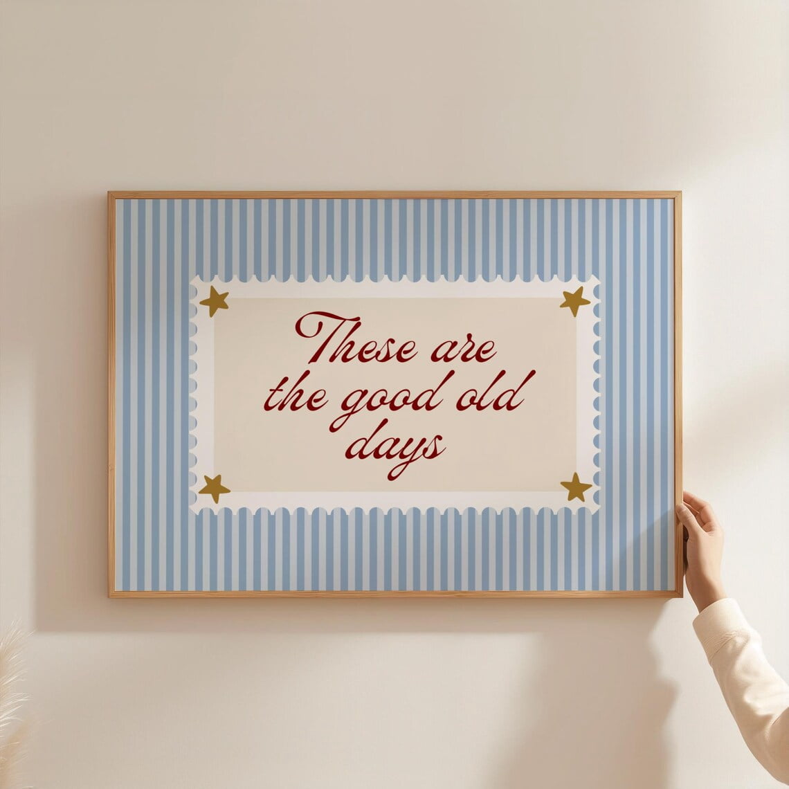 These Are The Good Old Days Poster Nursery Wall Art Retro Wall Art ...