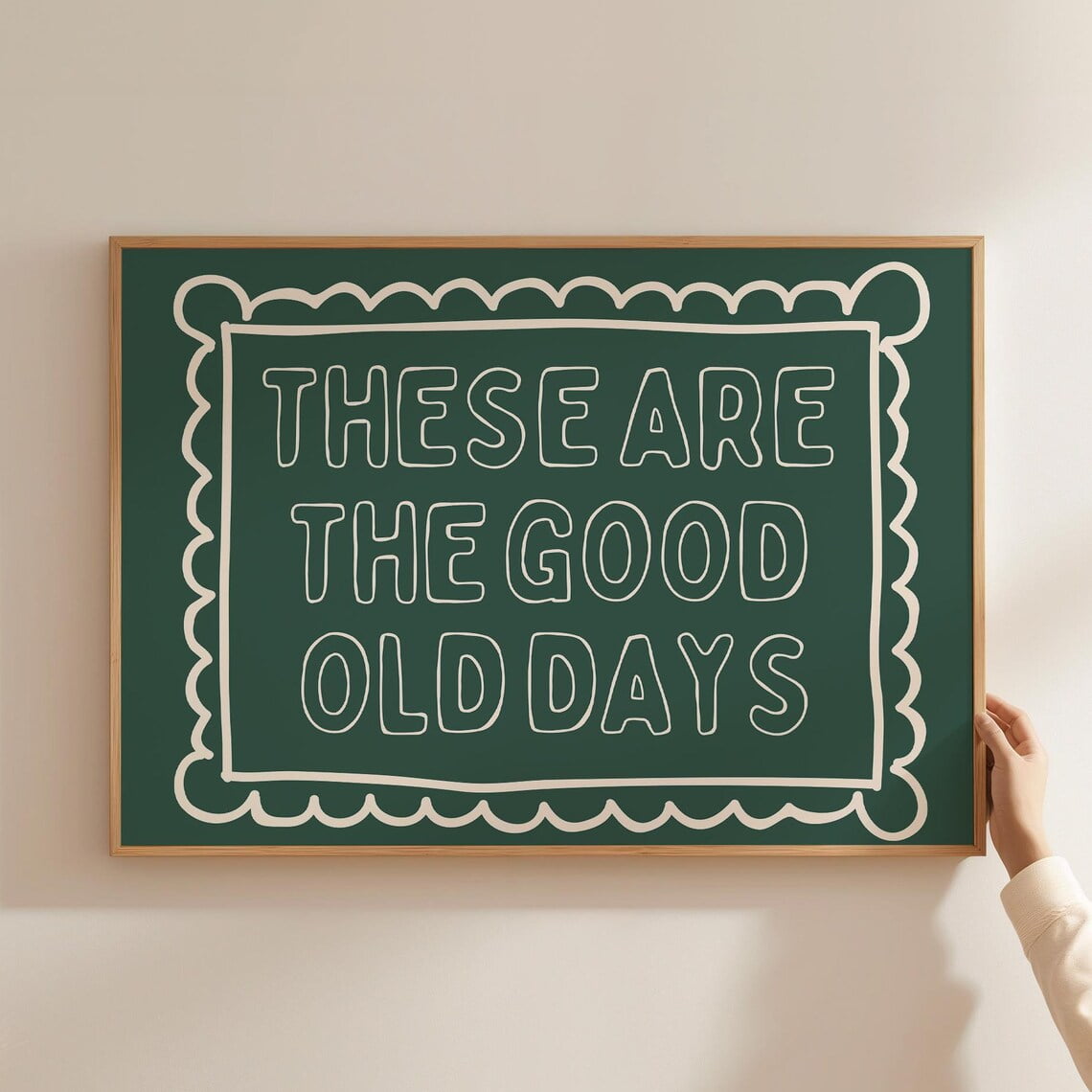 These Are The Good Old Days Print, Retro Vibes Art, Cool Living Room ...