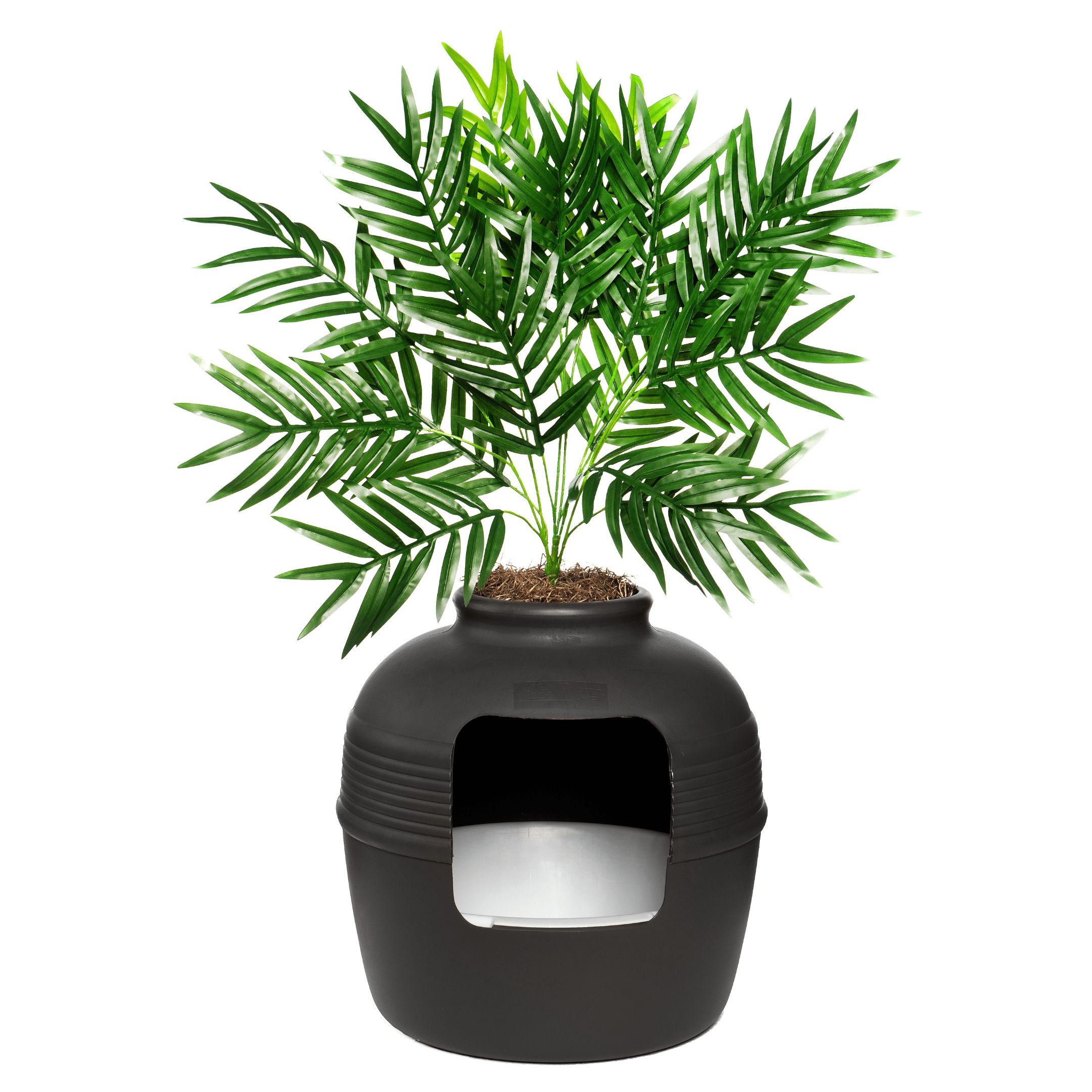 Good Pet Stuff Hidden Cat Litter Box Enclosure with Artificial Plant ...
