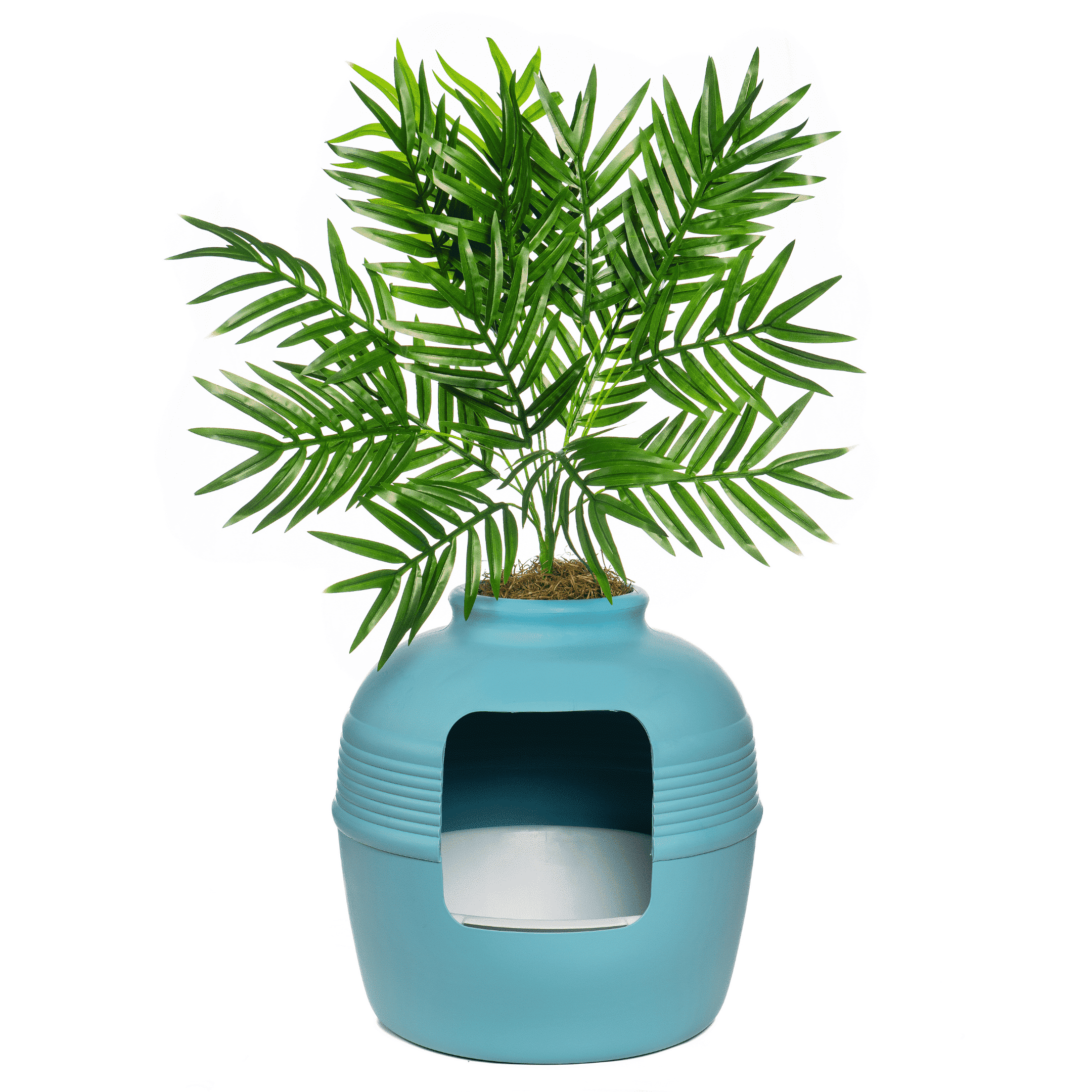 Good Pet Stuff Hidden Cat Litter Box Enclosure with Artificial Plant ...