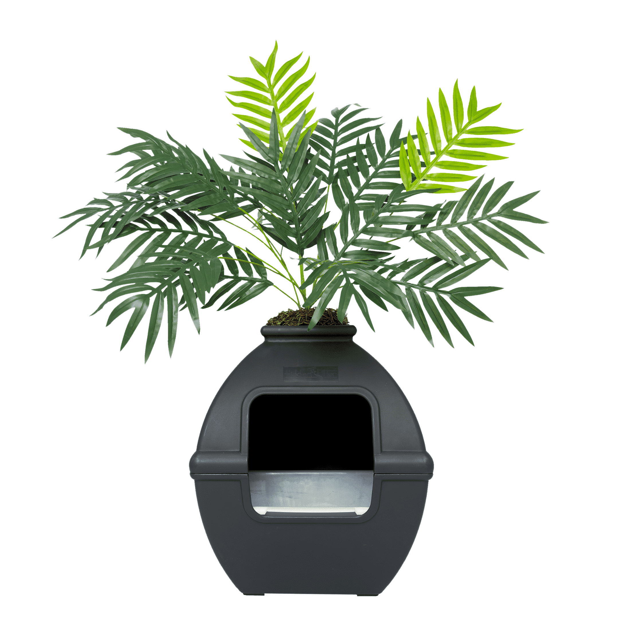 Good Pet Stuff Hidden Cat Litter Box Enclosure with Artificial Plant ...