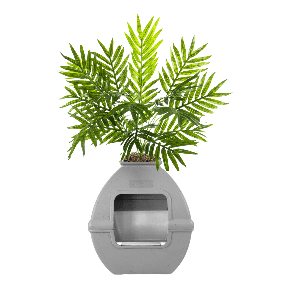 Good Pet Stuff Hidden Cat Litter Box Enclosure with Artificial Plant ...