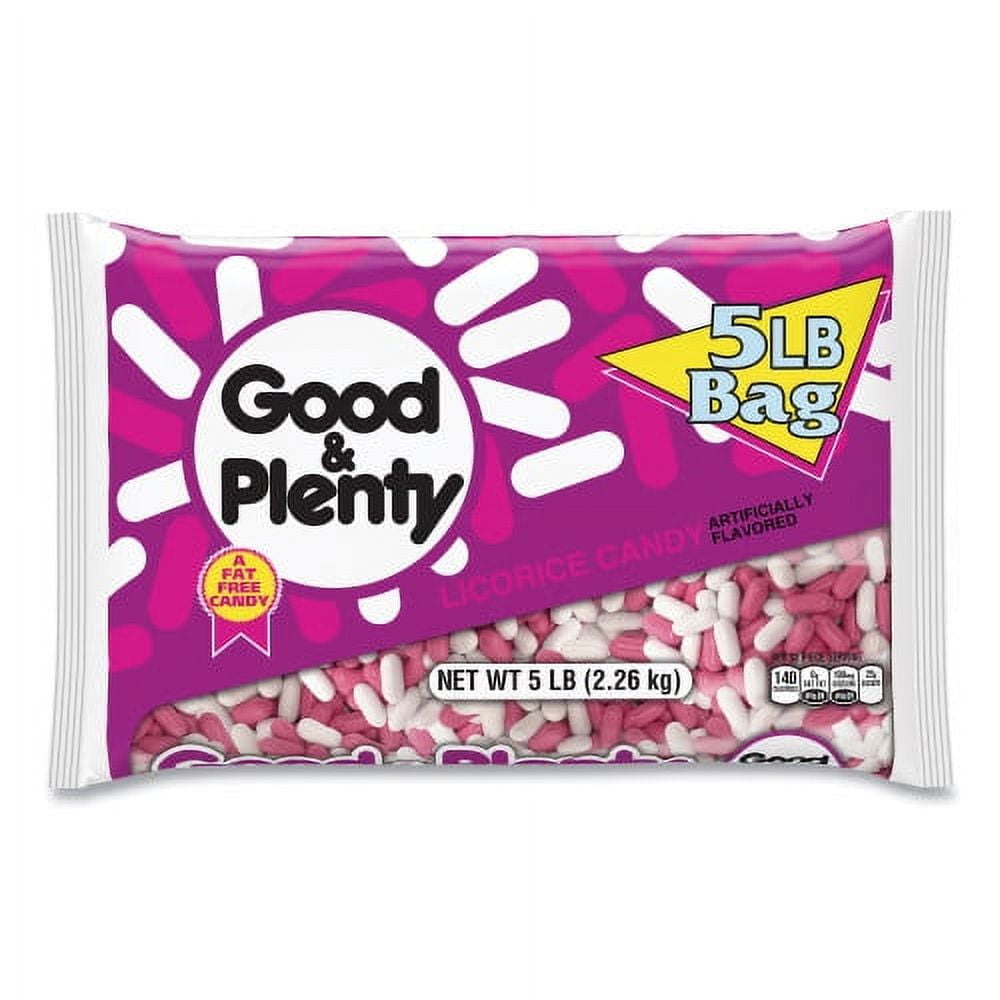 Good & Plenty Licorice Candy, 5 lb Bag - Delicious Chewy Candy for ...