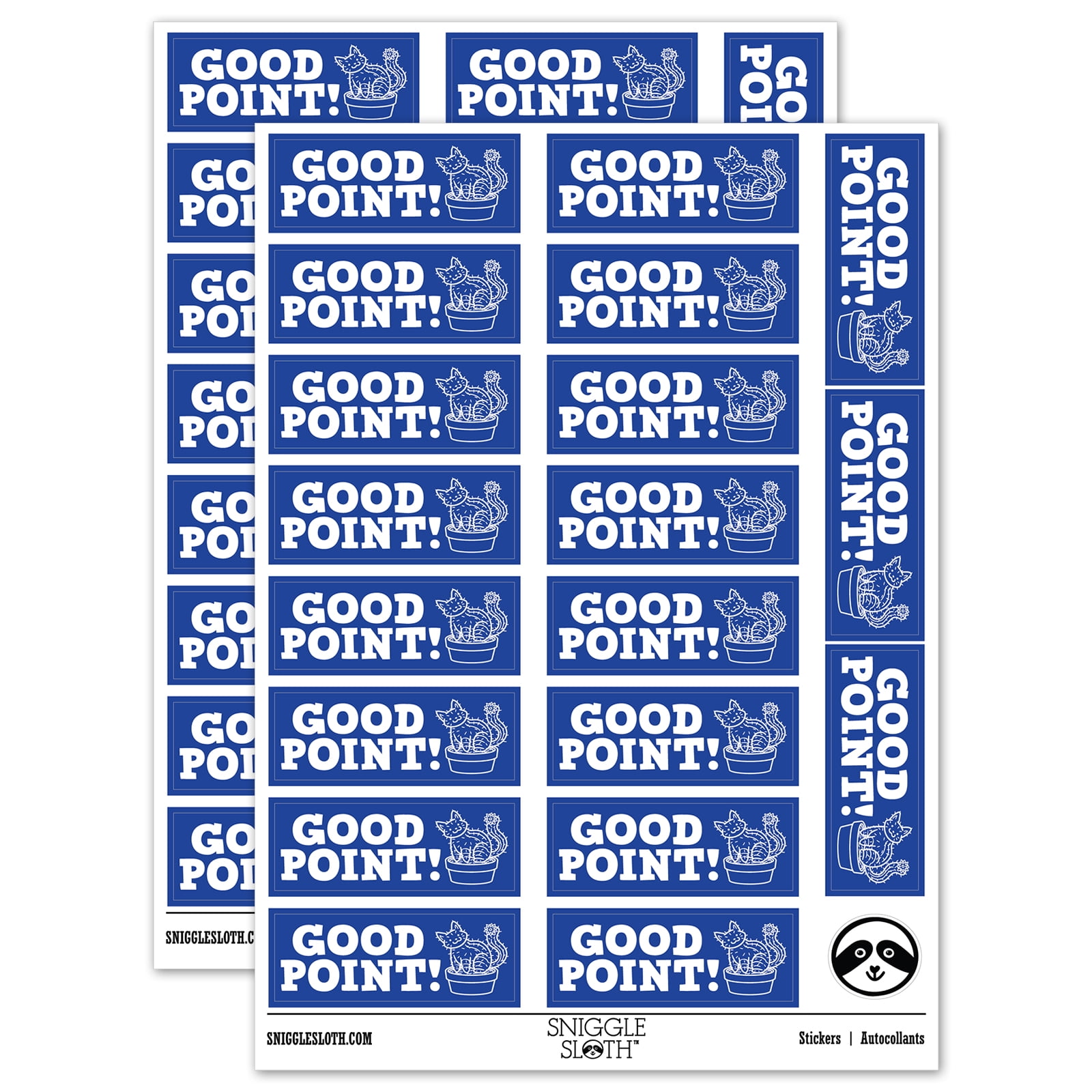 Good Point Cactus Teacher Student School Sticker Set - Dark Blue ...