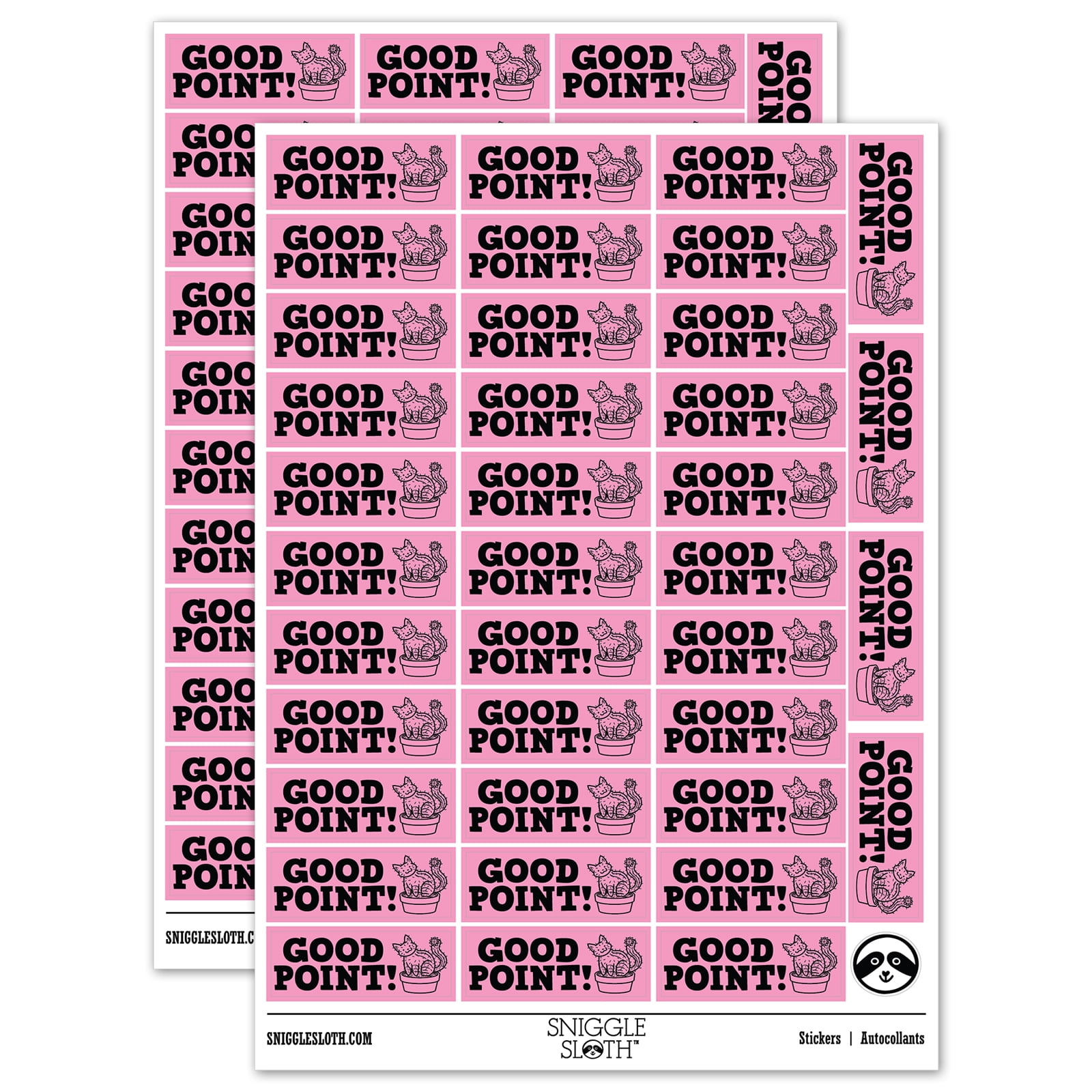 Good Point Cactus Teacher Student School Sticker Set - Light Pink ...