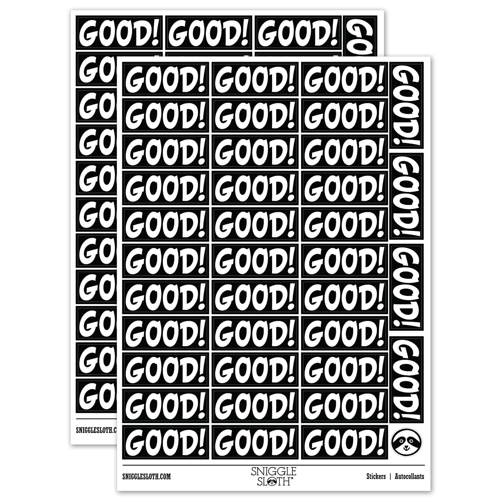 Good School Teacher Fun Text Sticker Set - Black - Matte Finish - 1.5 ...