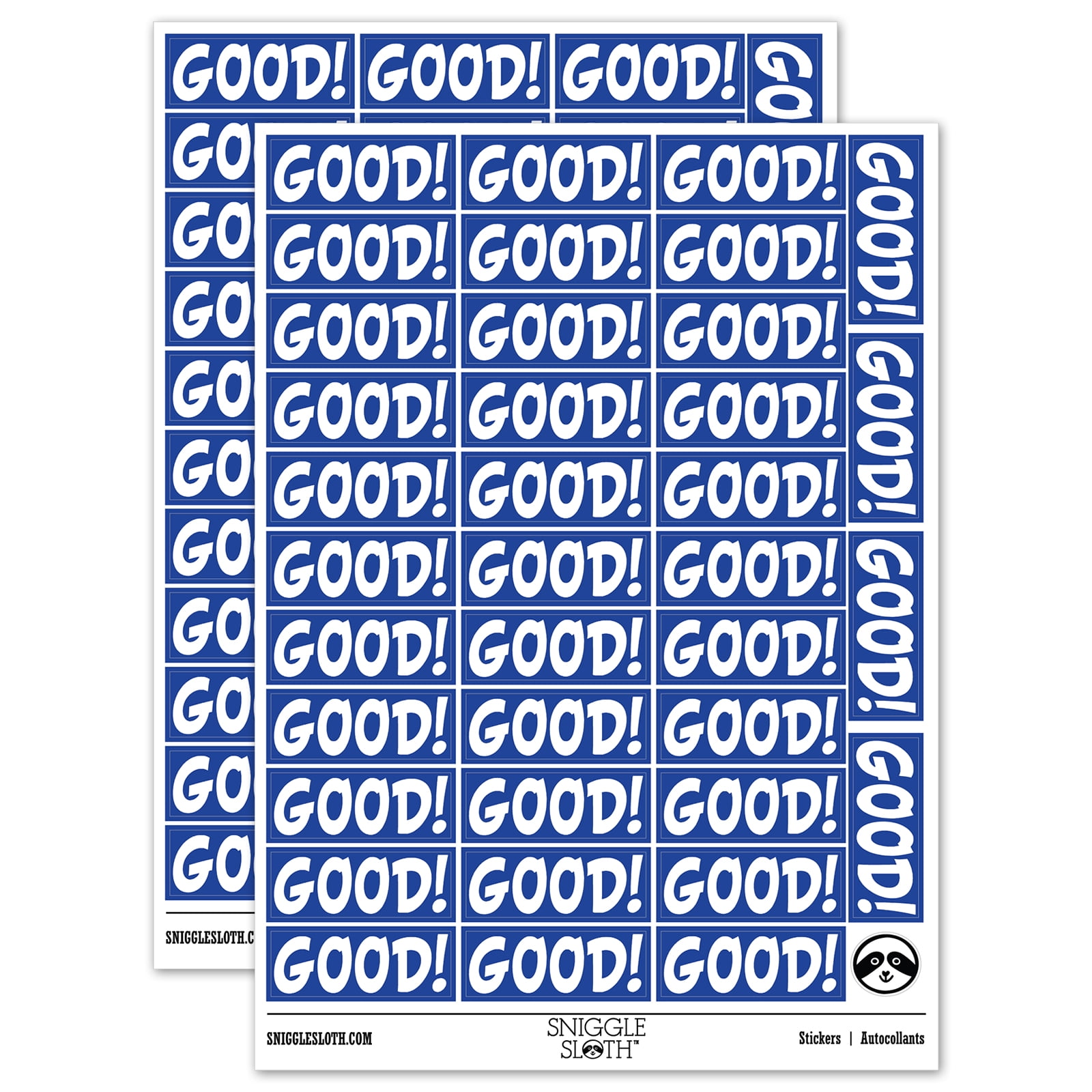 Good School Teacher Fun Text Sticker Set - Dark Blue - Matte Finish - 1 ...