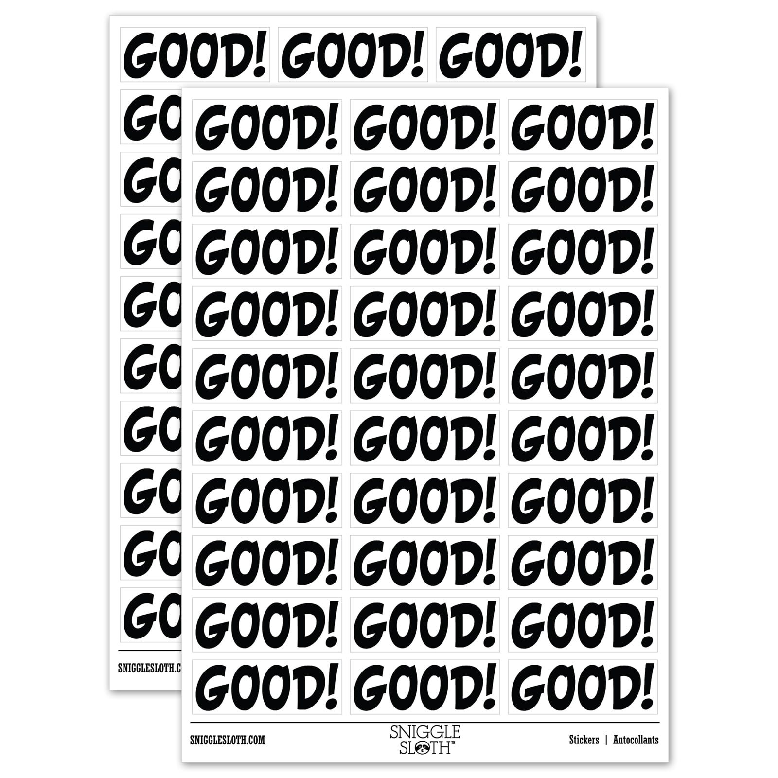 Good School Teacher Fun Text Sticker Set - White - Gloss Finish - 1.75 ...