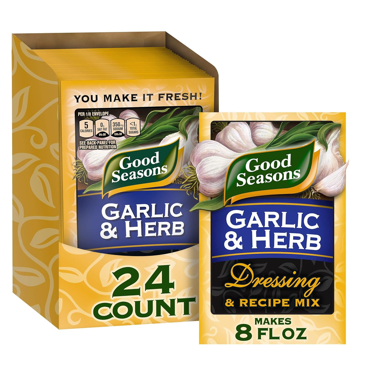 Good Seasons Garlic & Herb Salad Dressing & Recipe Mix (0.75 oz ...