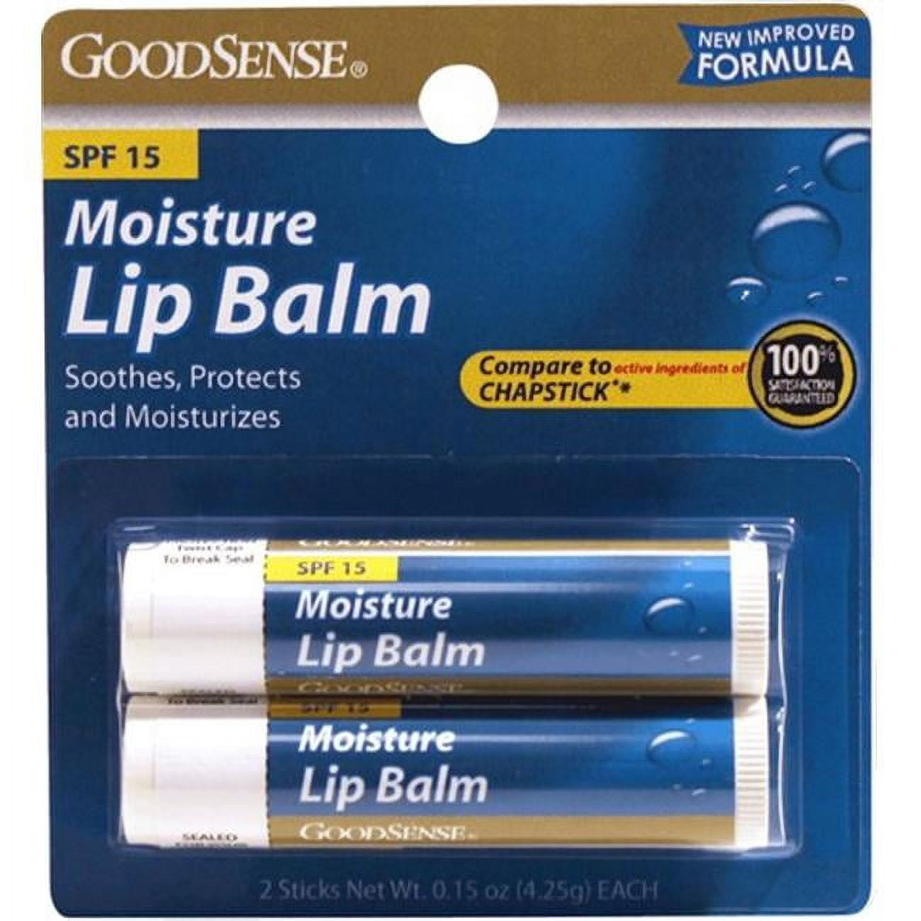 Good Sense Lip Balm Moisturizer with SPF-15 Twin Pack, 13.3 oz - Case ...