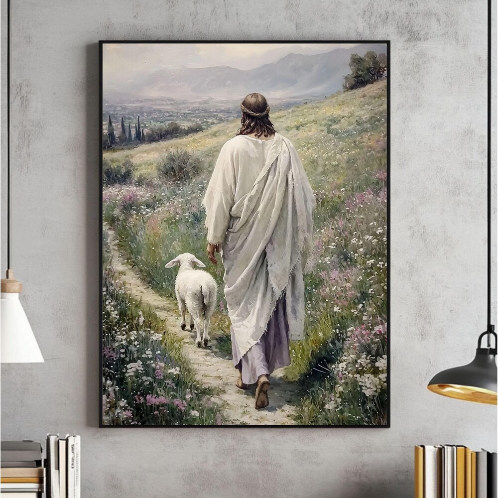 Good Shepherd Jesus Wall Art, Vintage Christian Print Print ...