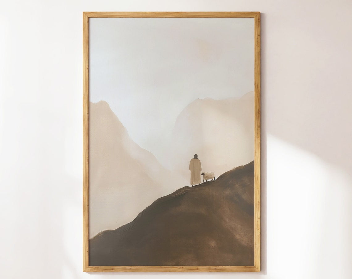 The Good Shepherd Modern Christian Art Painting Wall Art Jesus Painting ...