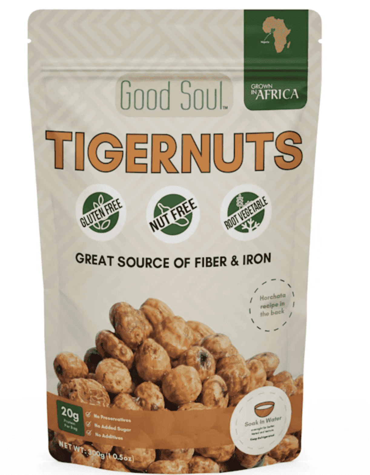 Good Soul Raw Tigernuts, Healthy 10.5oz Bag, Vegan Plant-Based Snack ...