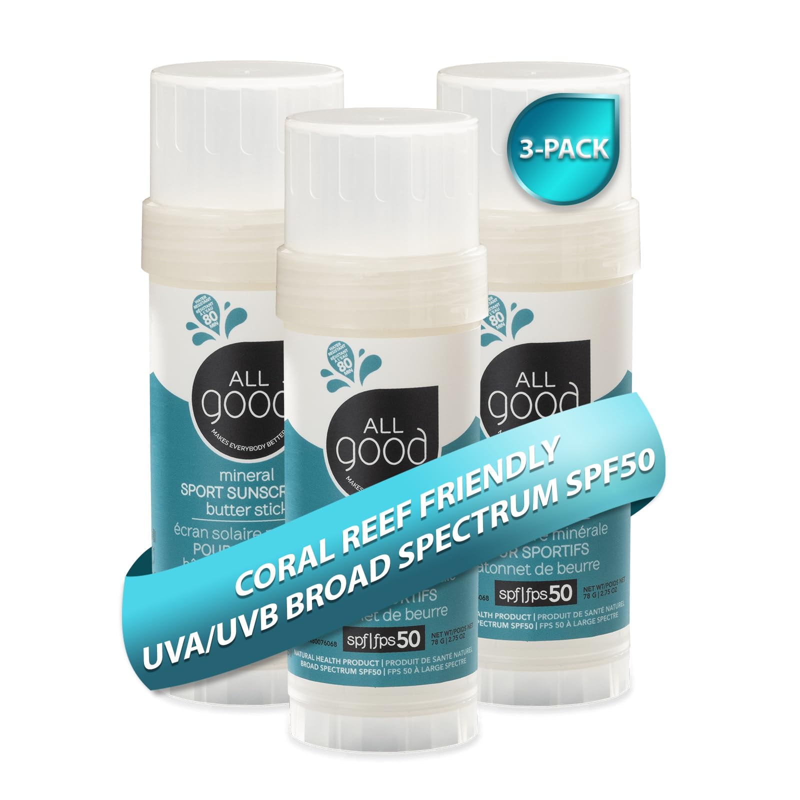 All Good Sports Mineral Sunscreen HYZ01 Butter Stick Ears - UVA/UVB ...