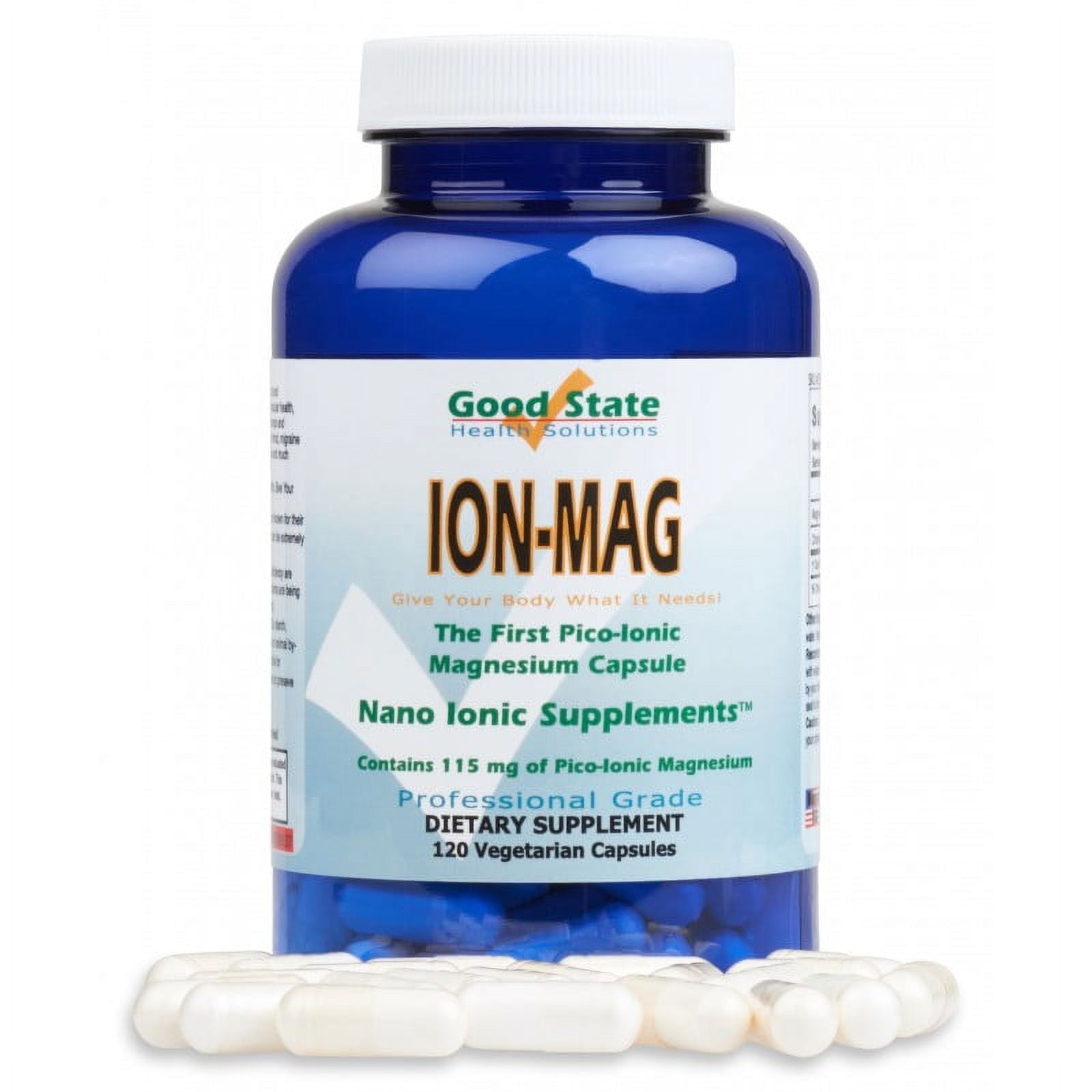 Good State ION-MAG Ionic Magnesium Capsules, 115 mg, 120 Count ...