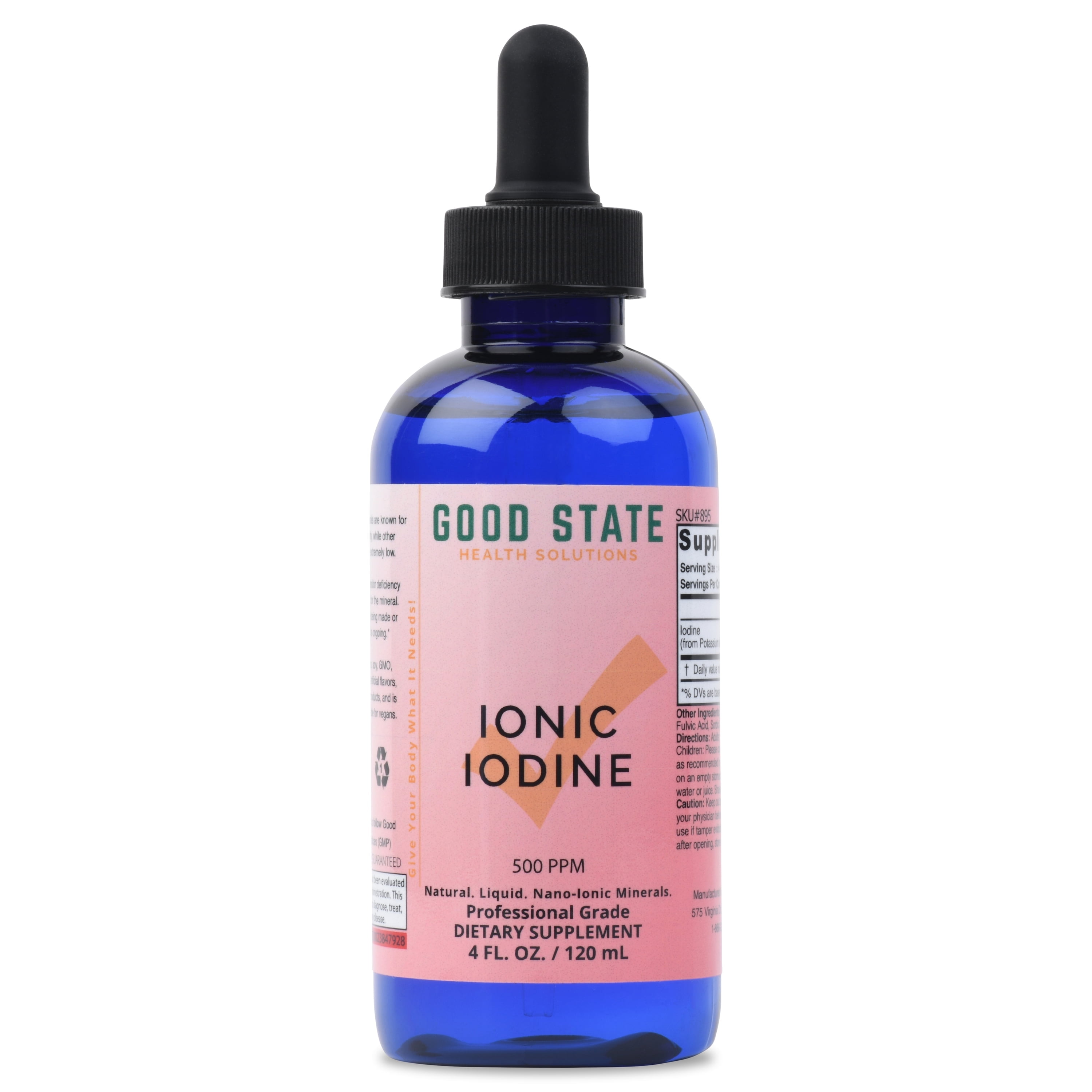 Good State Liquid Ionic Iodine Drops, Potassium Iodide, 600 Servings, 8 ...