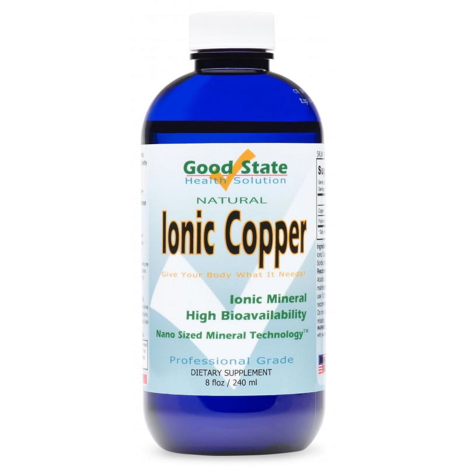 Good State Ionic Copper Supplement - 96 Servings, 8 fl oz - Walmart.com