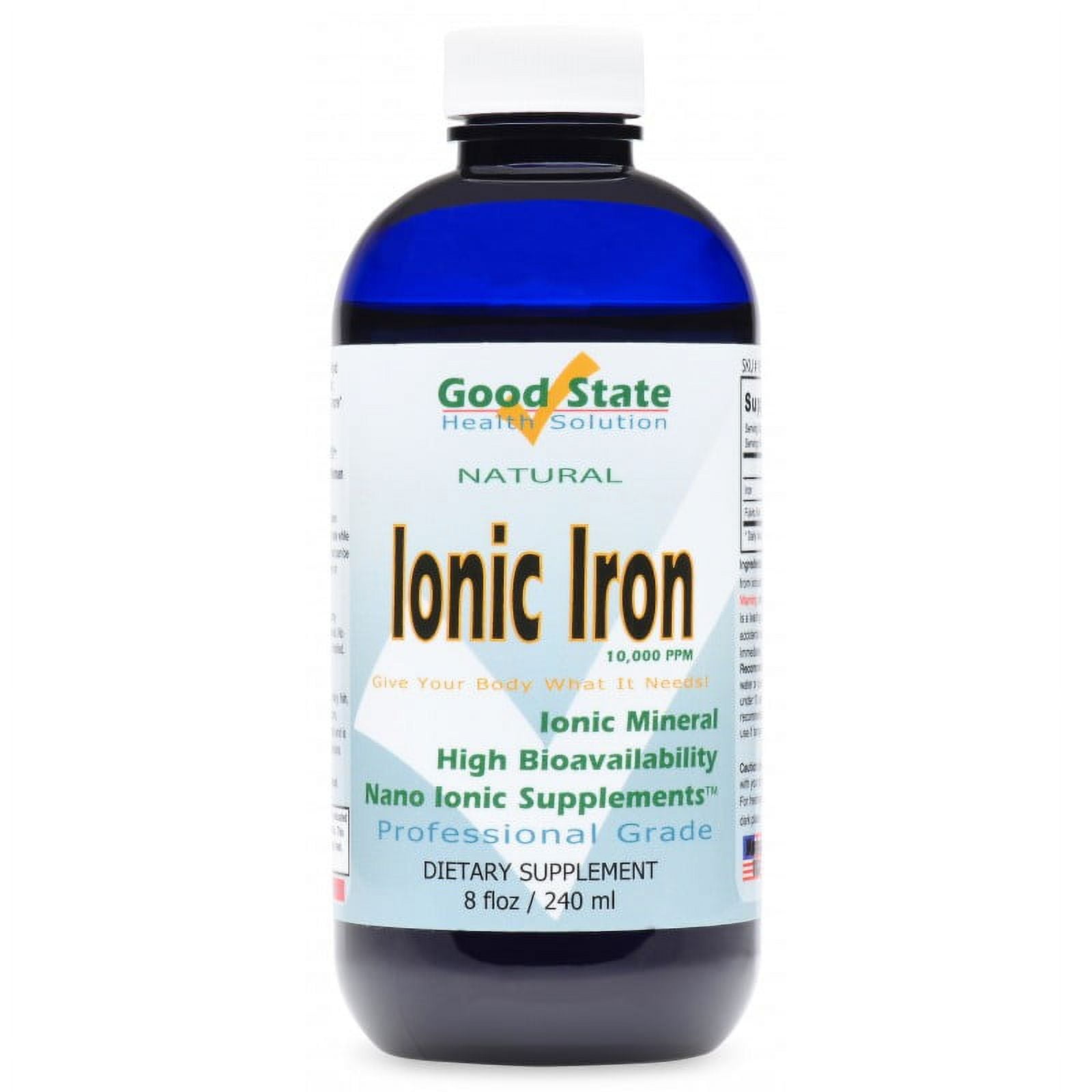Good State Liquid Ionic Minerals - Iron, 48 Servings, 8 Fl Oz ...